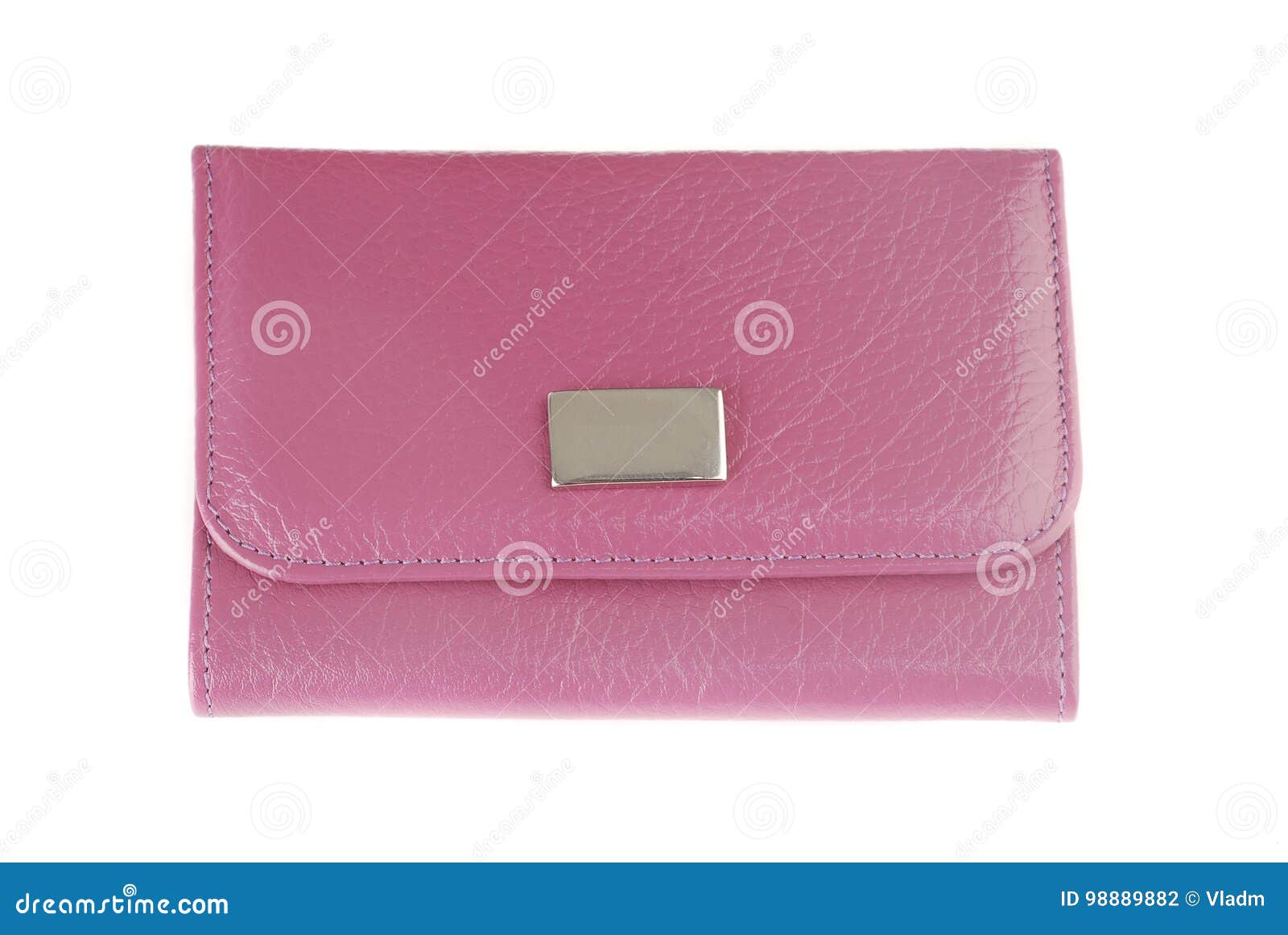 New Pink Empty Wallet Isolated on White Background Stock Photo - Image ...