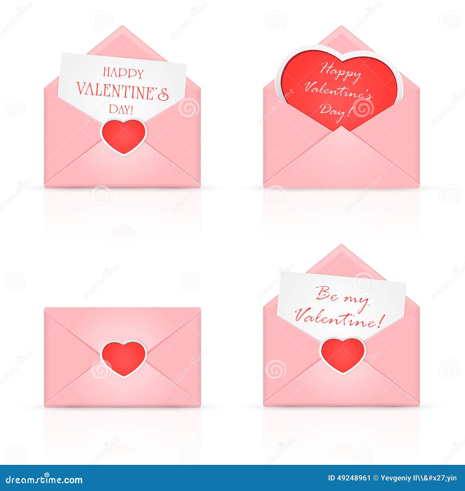 Pink envelopes with heart stock vector. Illustration of letter - 49248961