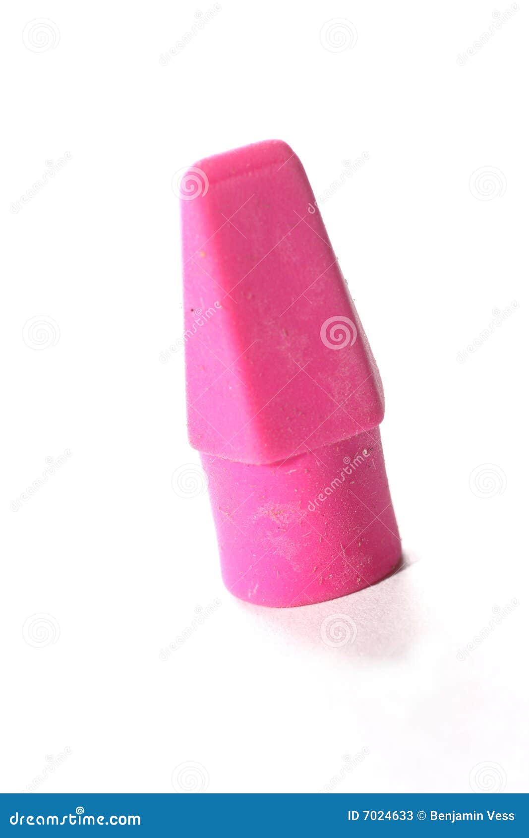Pink Eraser Top stock image. Image of school, tool, isolated - 7024633