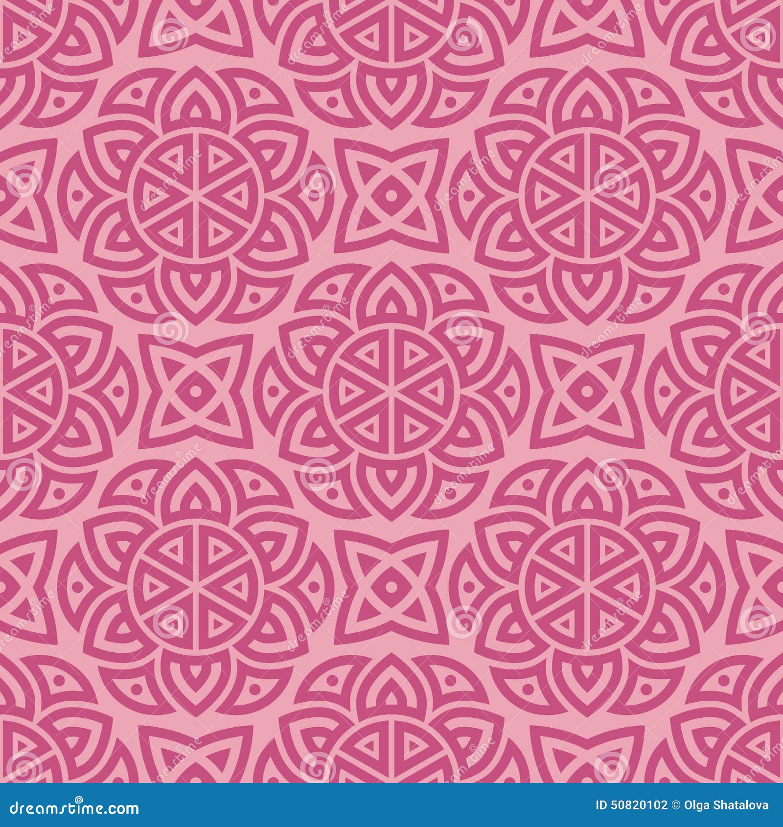 Pink ethnic pattern stock vector. Illustration of design - 50820102