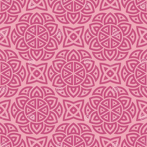 Pink ethnic pattern stock vector. Illustration of design - 50820102