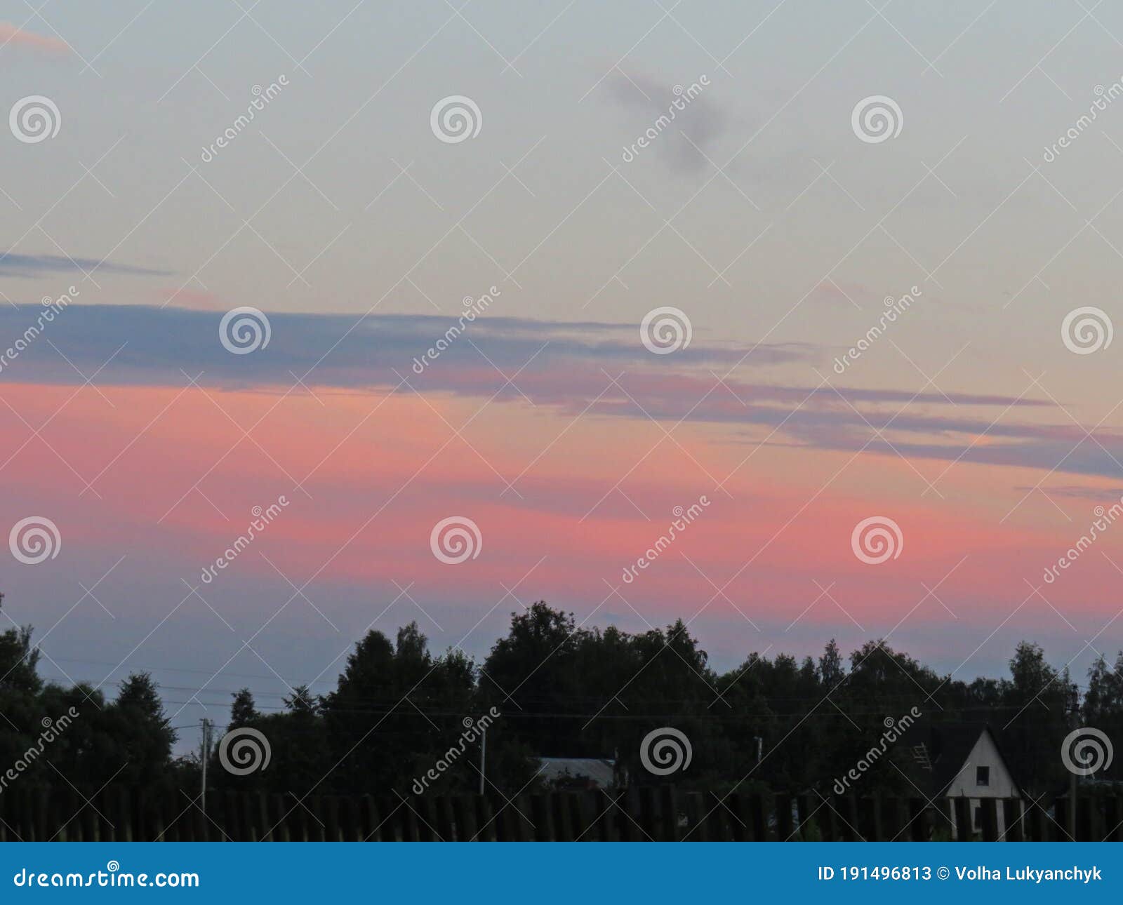 Pink Evening Sky during Sunset Stock Image - Image of nature, majestic ...
