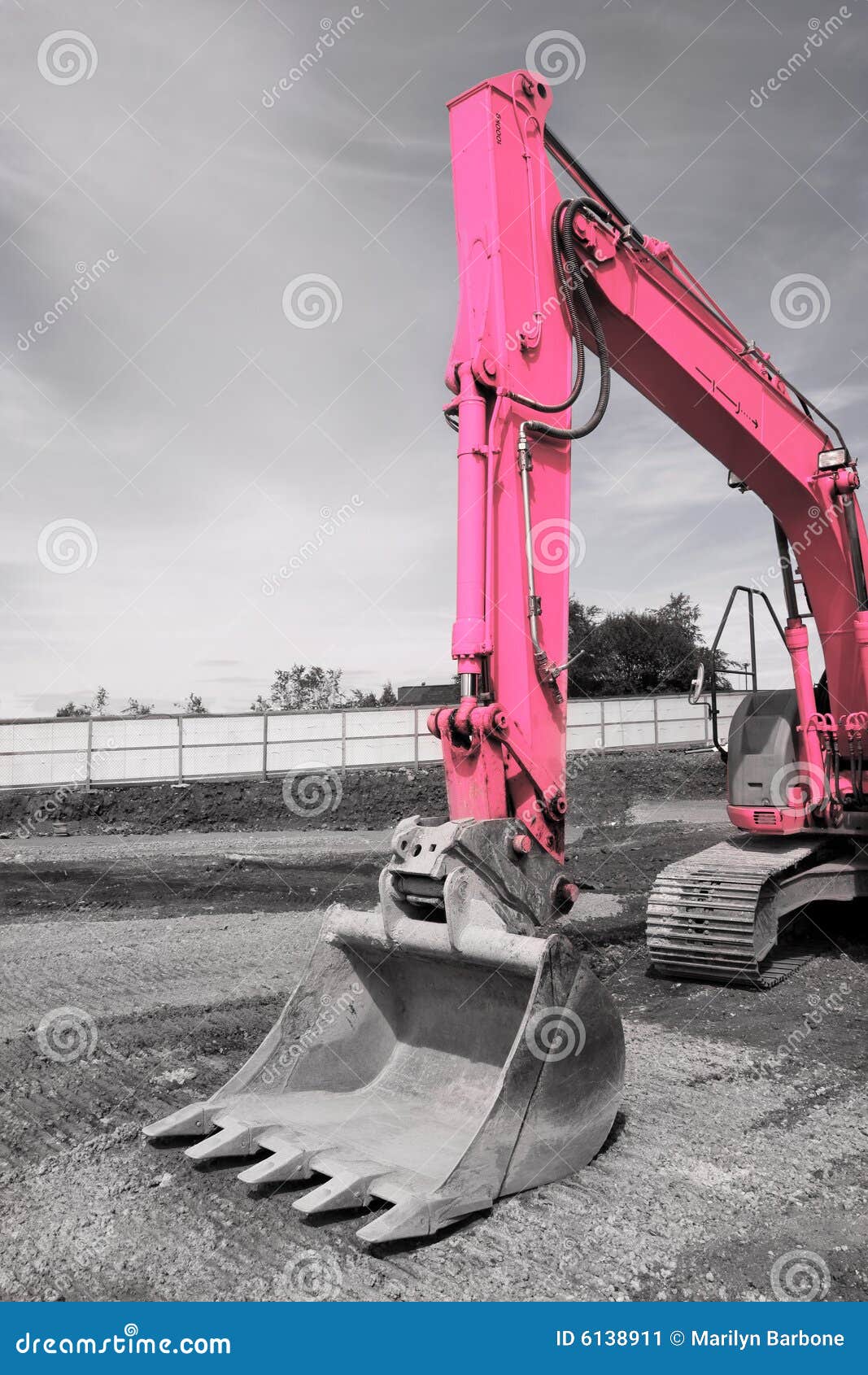 Pink Excavator Bucket Royalty-Free Stock Photography | CartoonDealer ...