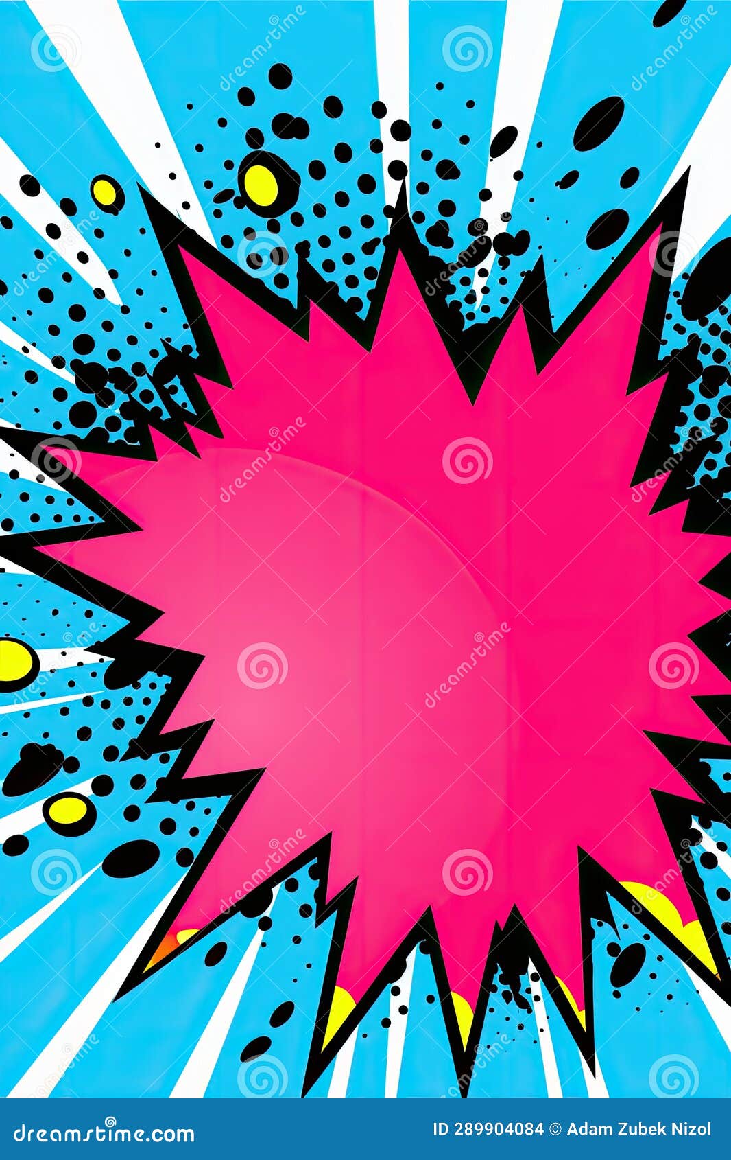 A Pink Explosion on a Blue Background Stock Illustration - Illustration ...