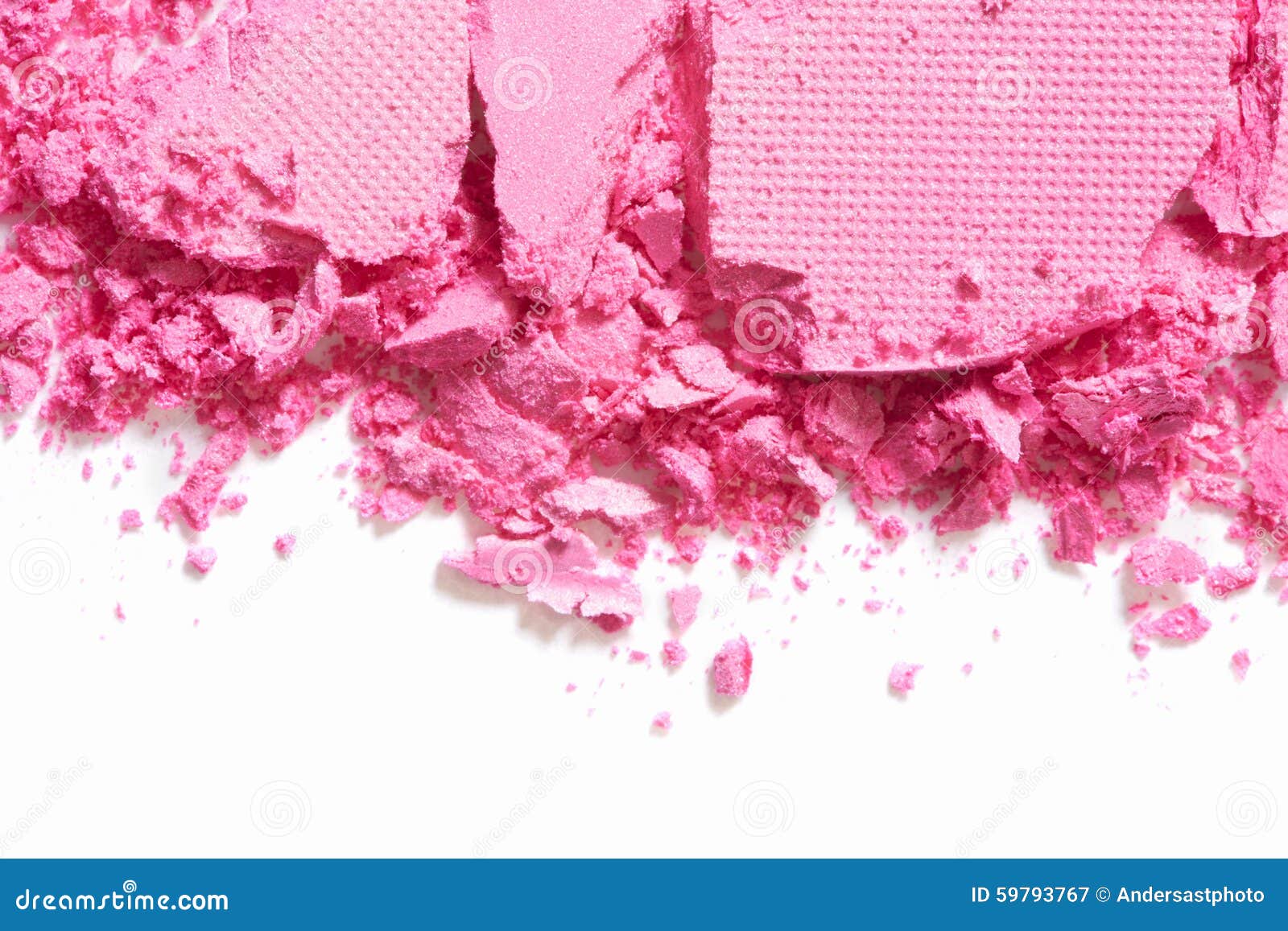 Pink Eye Shadow Border Crushed on White Stock Image - Image of compact ...