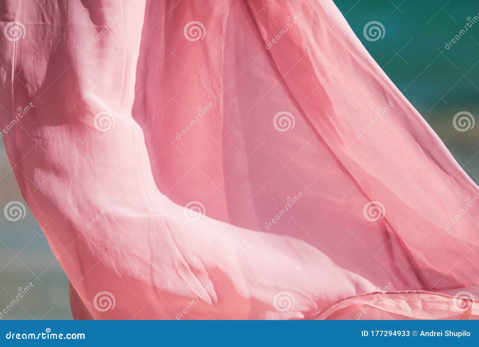 Pink Fabric on a Dress in the Wind Stock Image - Image of elegant ...