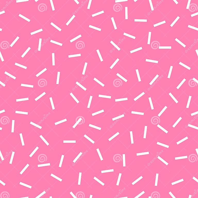 Pink Fabric Print Pattern - Seamless Vector Dashes Stock Vector ...