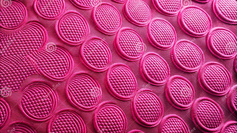 Pink Fabric Texture Close-up of Embossed Circles Stock Illustration - Illustration of surface ...