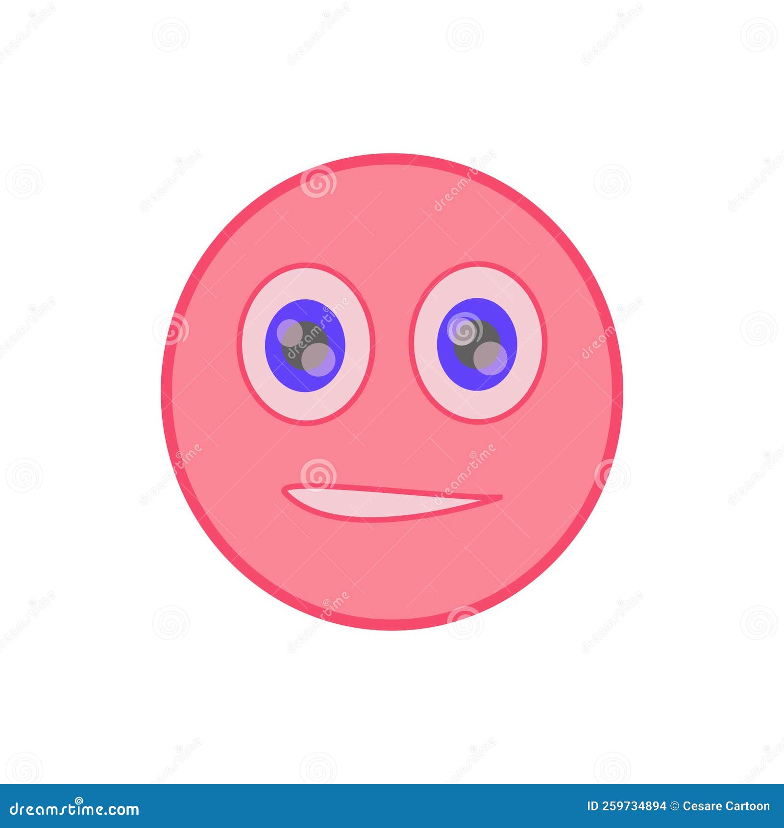 Pink face smile stock vector. Illustration of simple - 259734894
