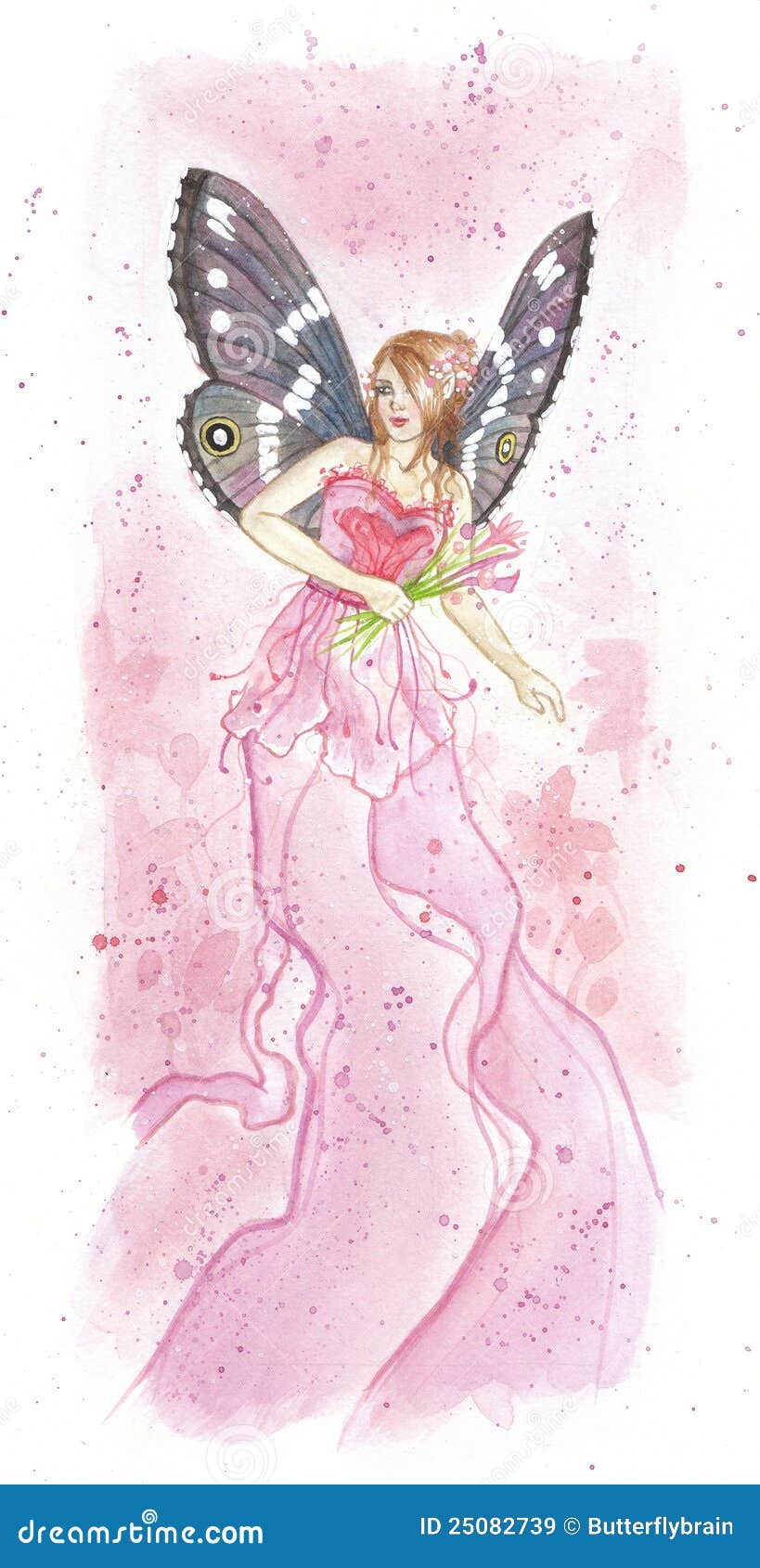 Pink fairy stock illustration. Illustration of color - 25082739