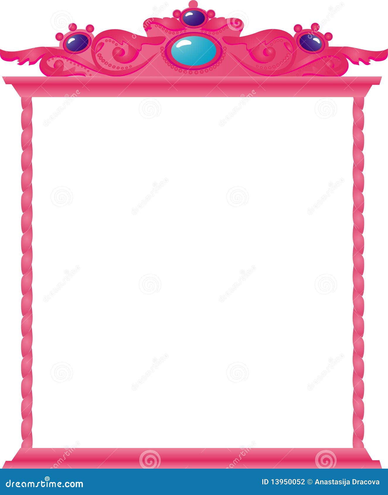 Pink fairytale frame stock vector. Illustration of elegance - 13950052