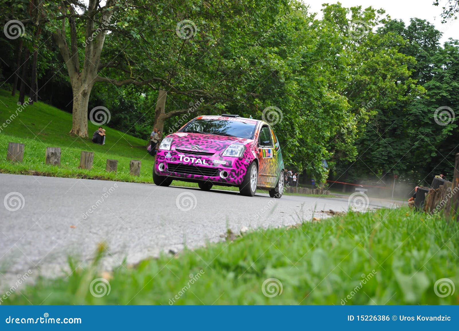 Pink fast rally car editorial photo. Image of sport, compete - 15226386