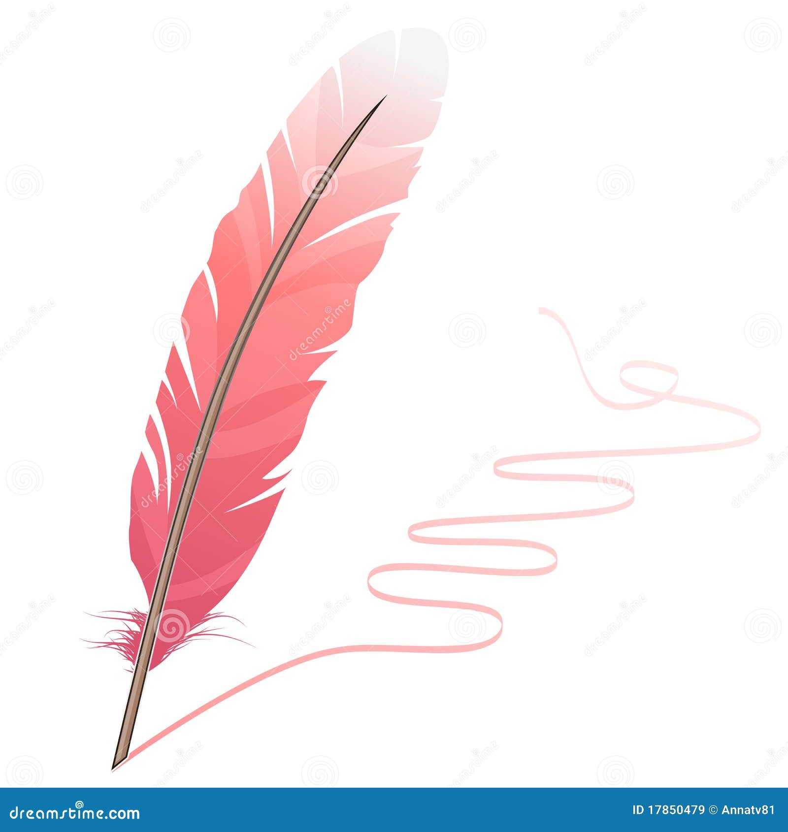 Pink Feather And Birds Fly Logo Vector Illustration | CartoonDealer.com ...