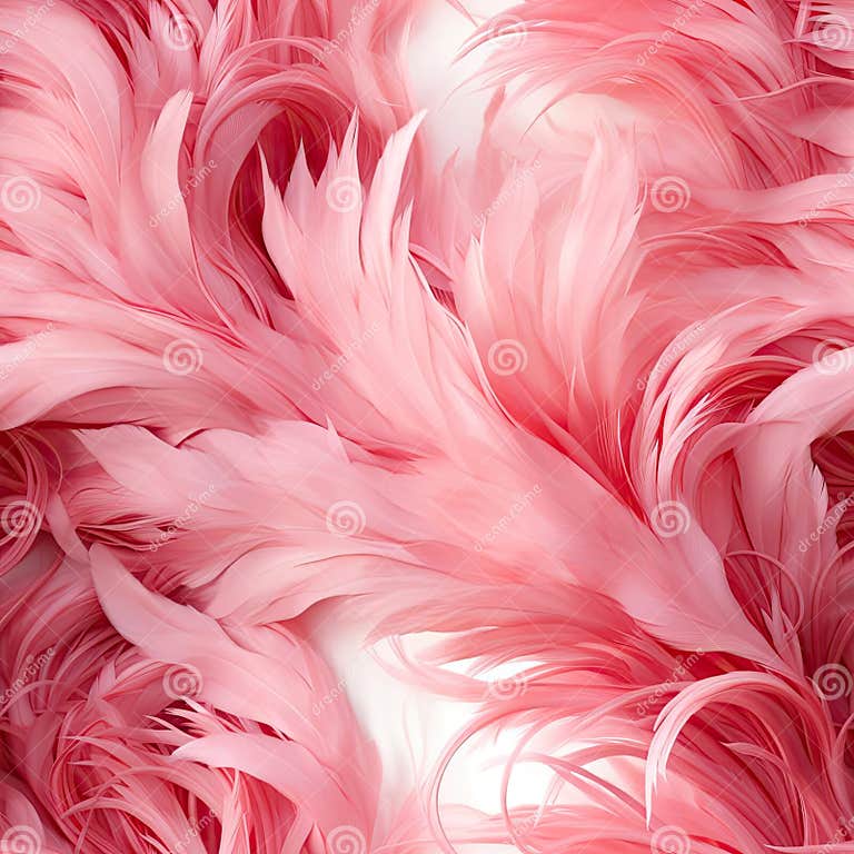 Pink Feather Background with Hyper-realistic Details (tiled) Stock Illustration - Illustration ...