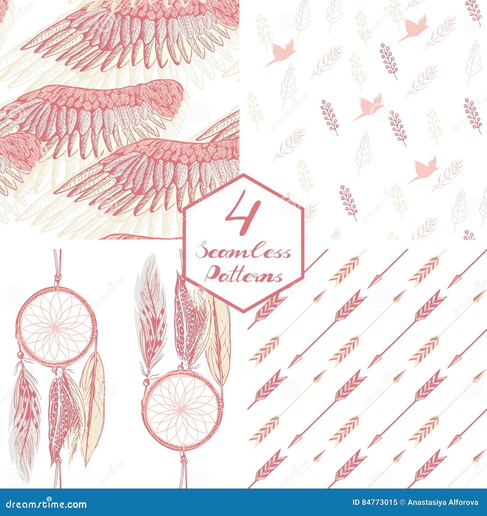 Pink feather stock vector. Illustration of line, bohemian - 84773015