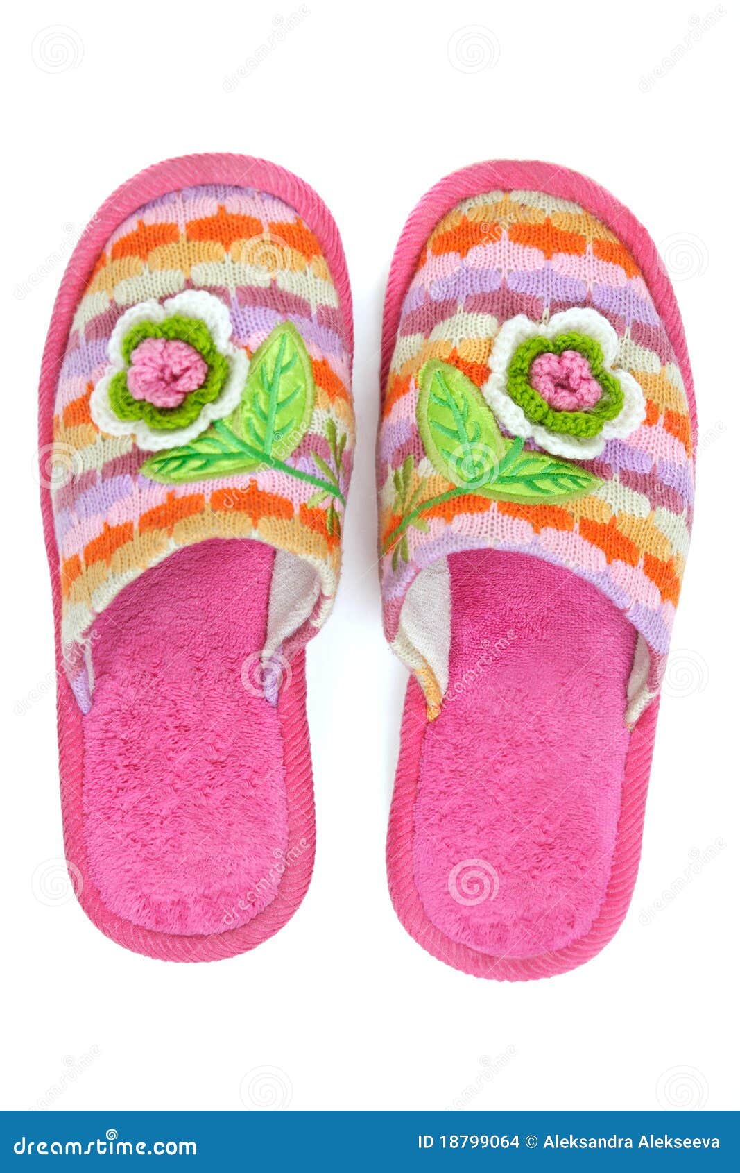 Pink female house slippers stock photo. Image of comfort - 18799064