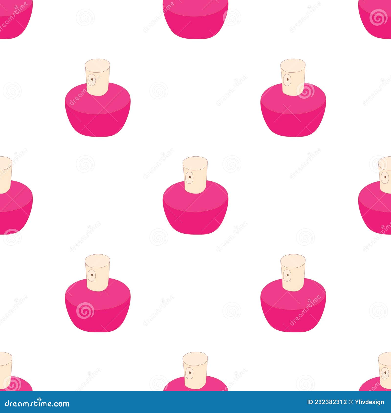 Pink Female Perfume Flacon with Sprayer Pattern Seamless Vector Stock ...
