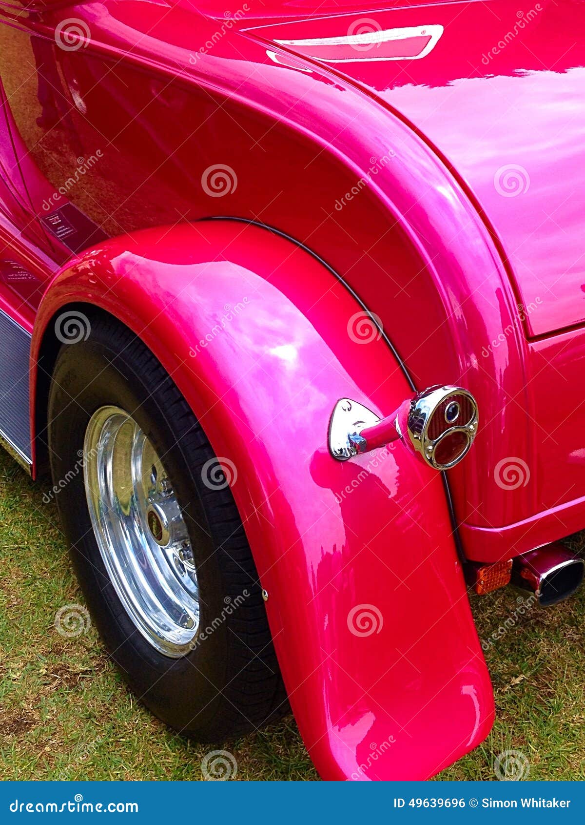Pink fender stock photo. Image of antique, rockabilly - 49639696