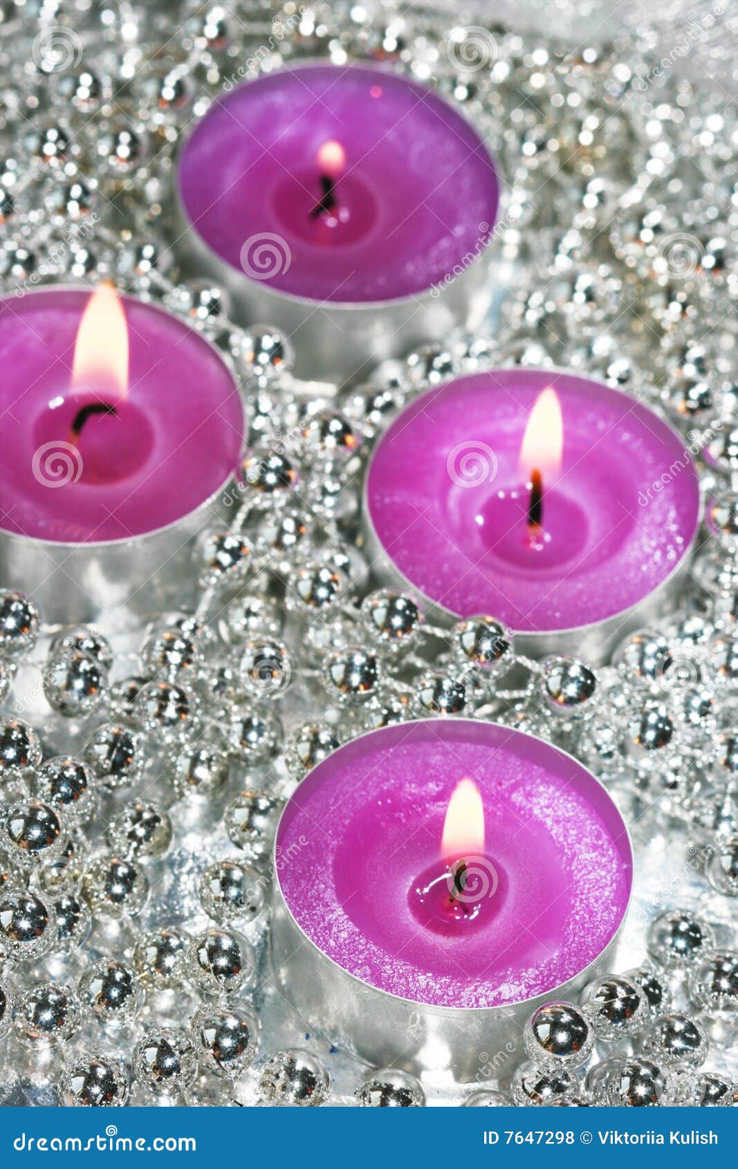 Pink festive candles stock photo. Image of merry, burn - 7647298