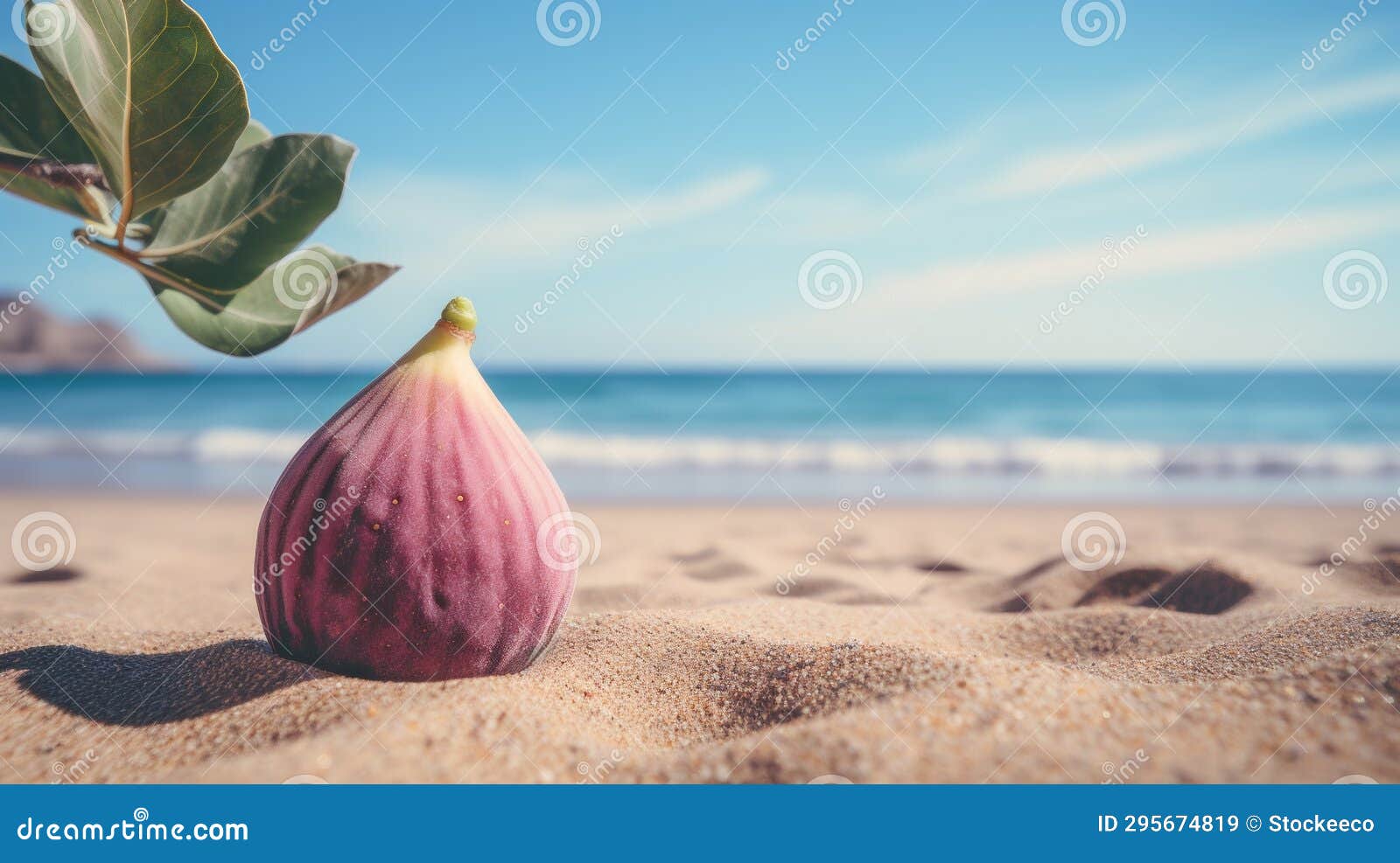 Pink Fig on Sandy Beach: Tropical Symbolism and Mythological References ...
