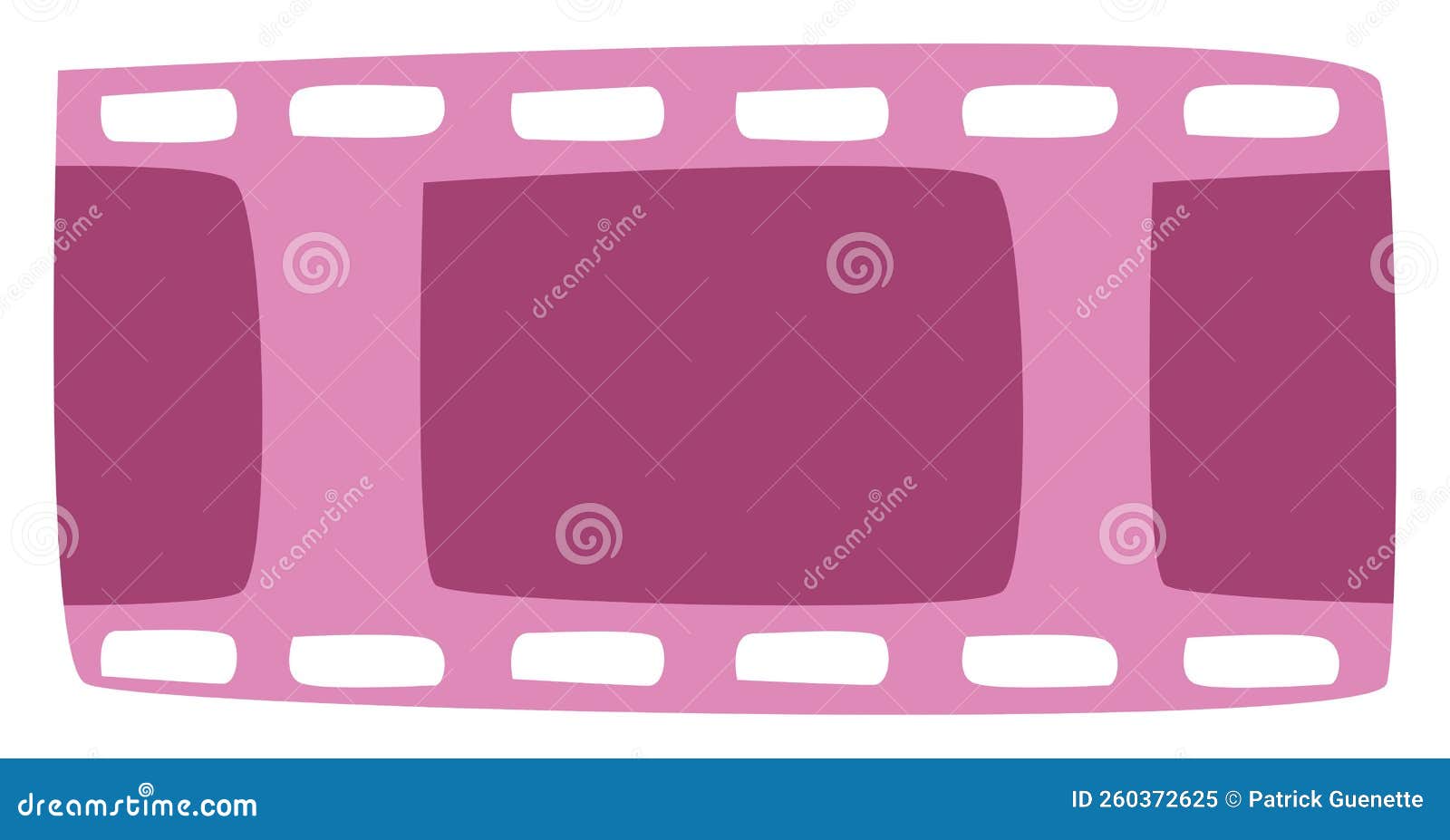 Pink film strip, icon stock vector. Illustration of people - 260372625