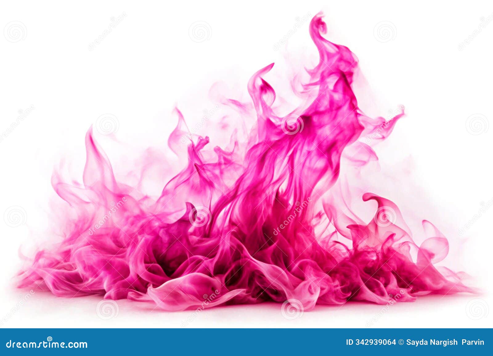 Pink Fire Isolated on White Background Stock Illustration ...