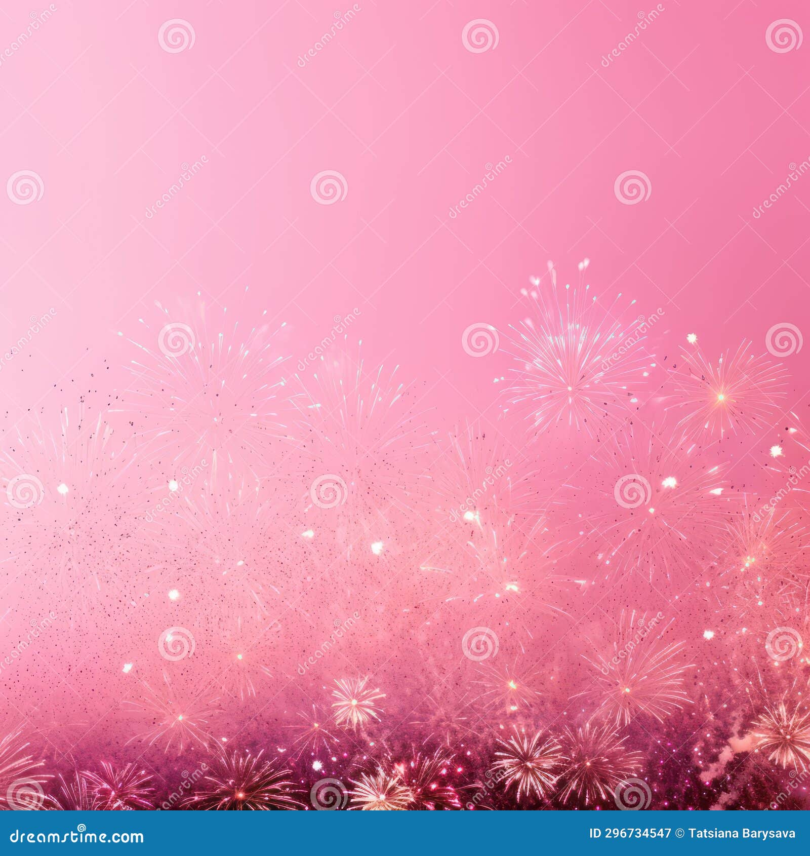 Pink Fireworks at Celebrate and Copy Space Stock Image - Image of party ...