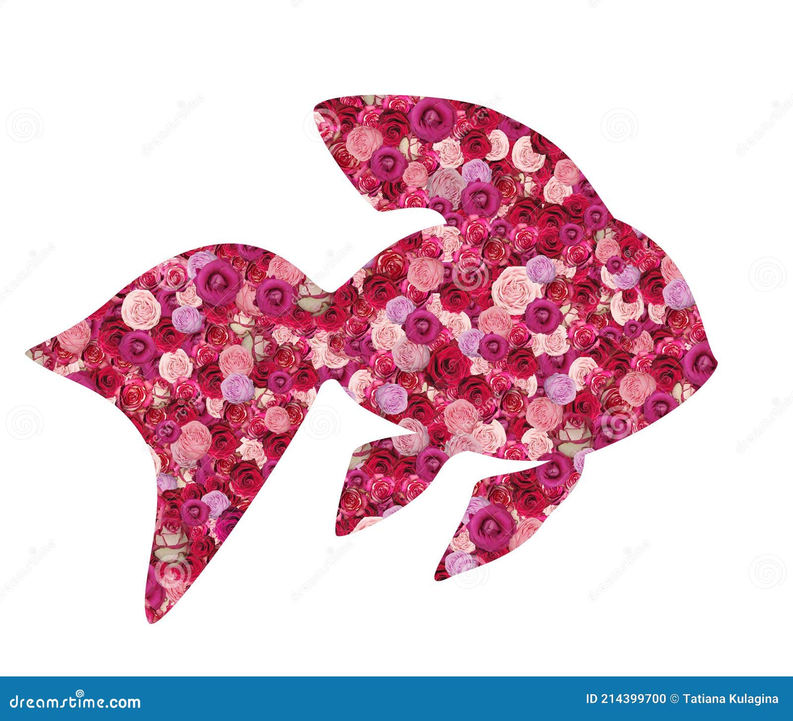 Pink fish from roses stock photo. Image of white, design - 214399700