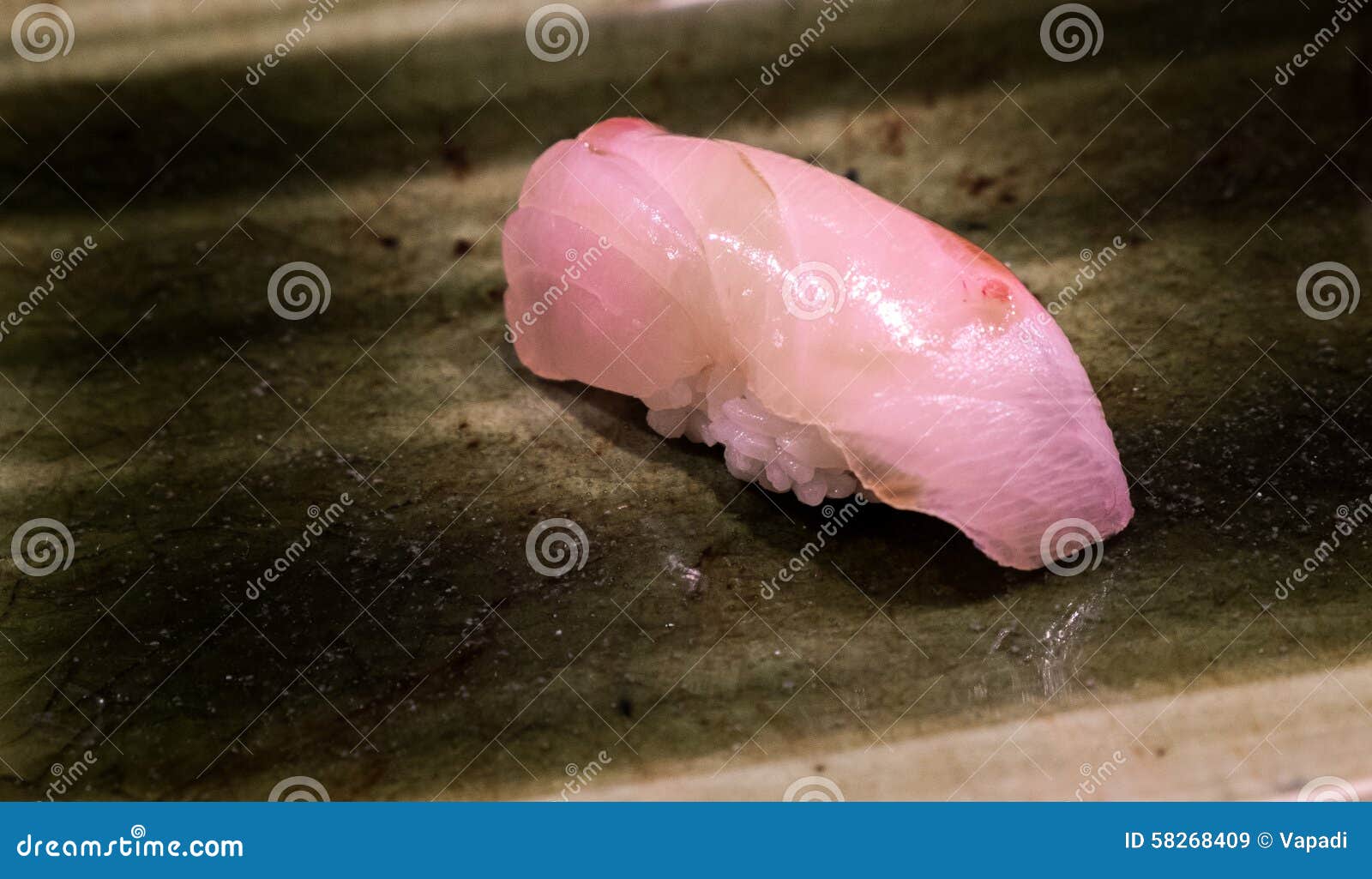 Pink fish sushi stock image. Image of fish, delicious - 58268409