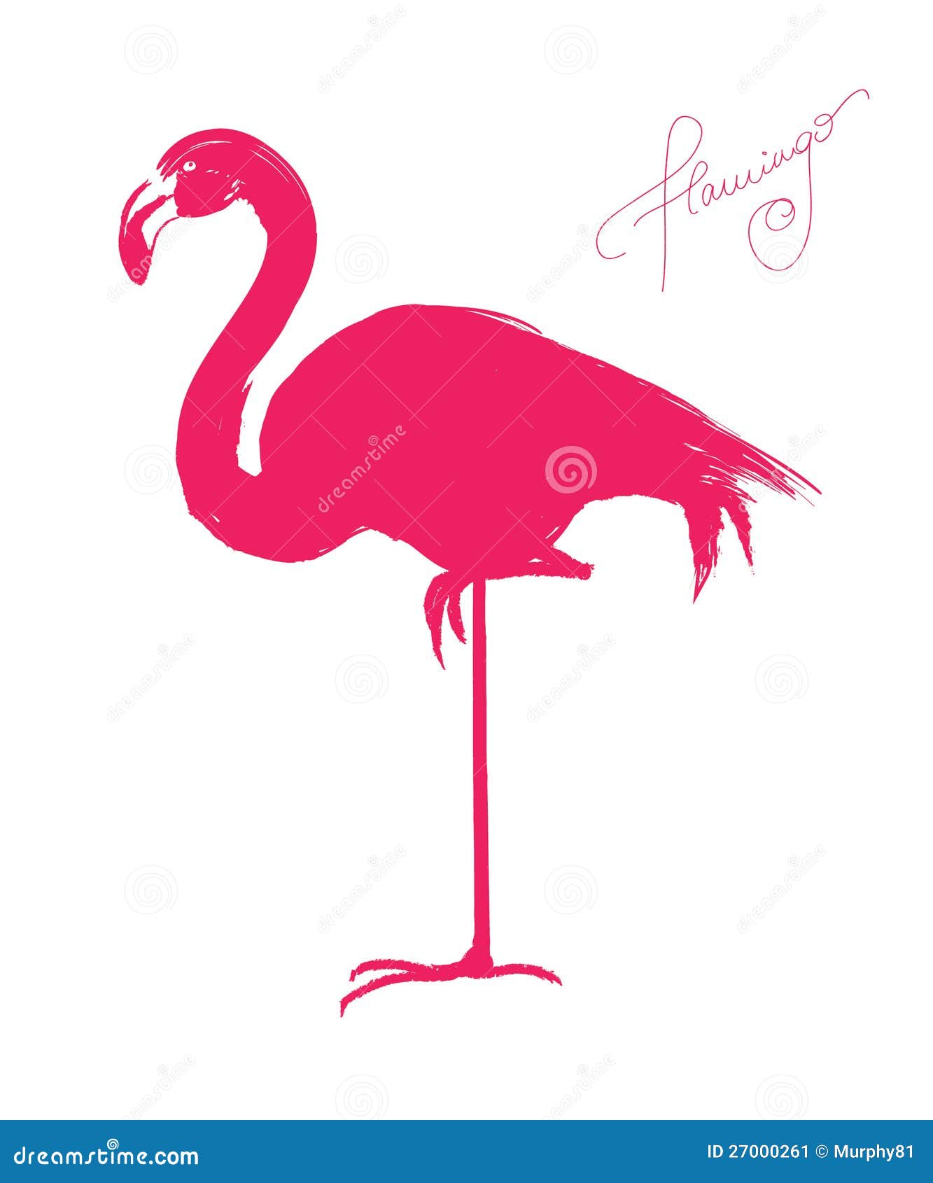Pink flamingo stock vector. Illustration of beauty, pink - 27000261