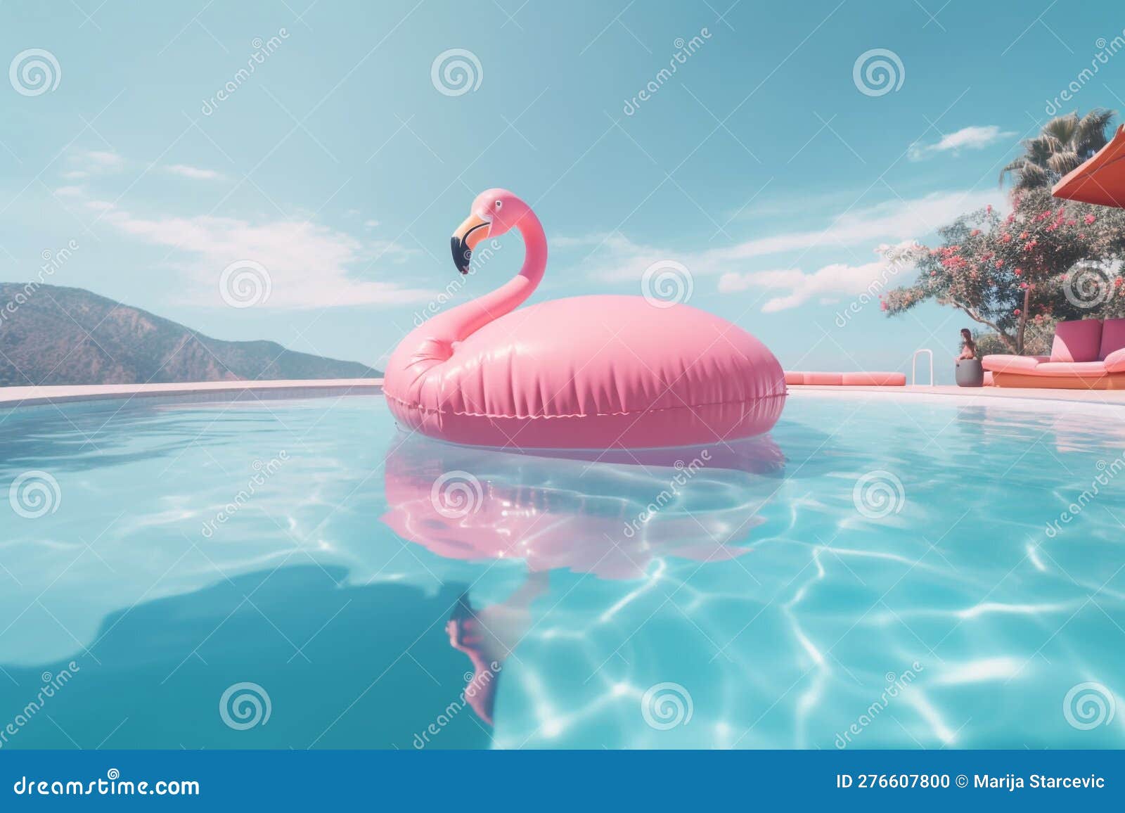 Pink Flamingo Inflatable Swimming Pool Ring Tube Float Summer