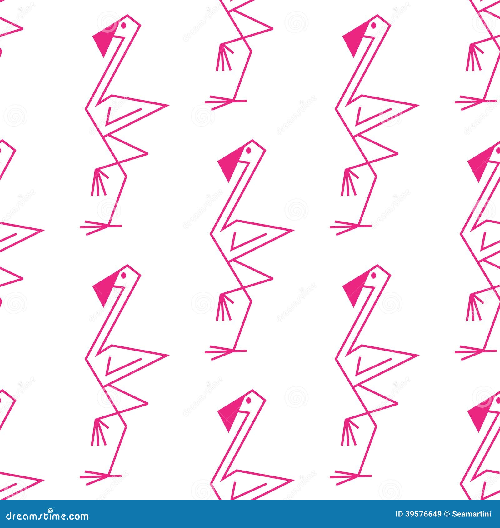 Pink Flamingo Seamless Pattern Stock Vector - Illustration of decor ...