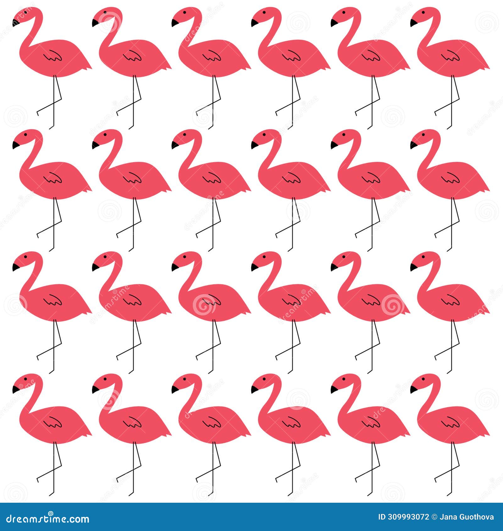 Pink Flamingos Pattern Texture Wallart Stock Vector - Illustration of ...