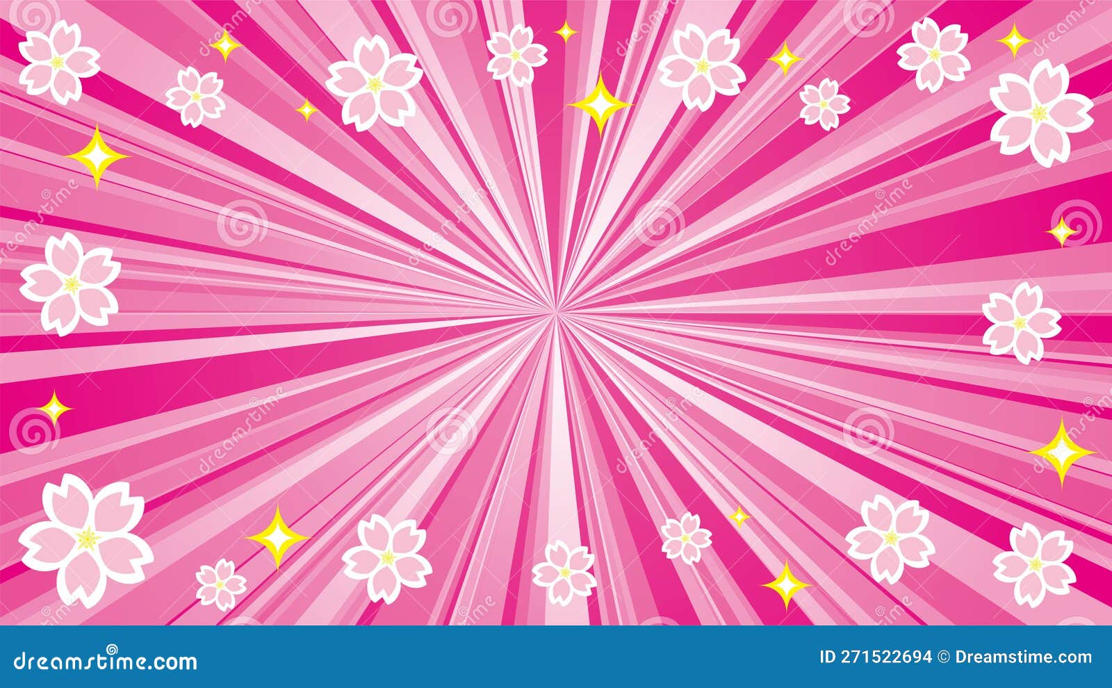 Pink Flash with Gradation -cherry Blossoms and Glitter Stock ...