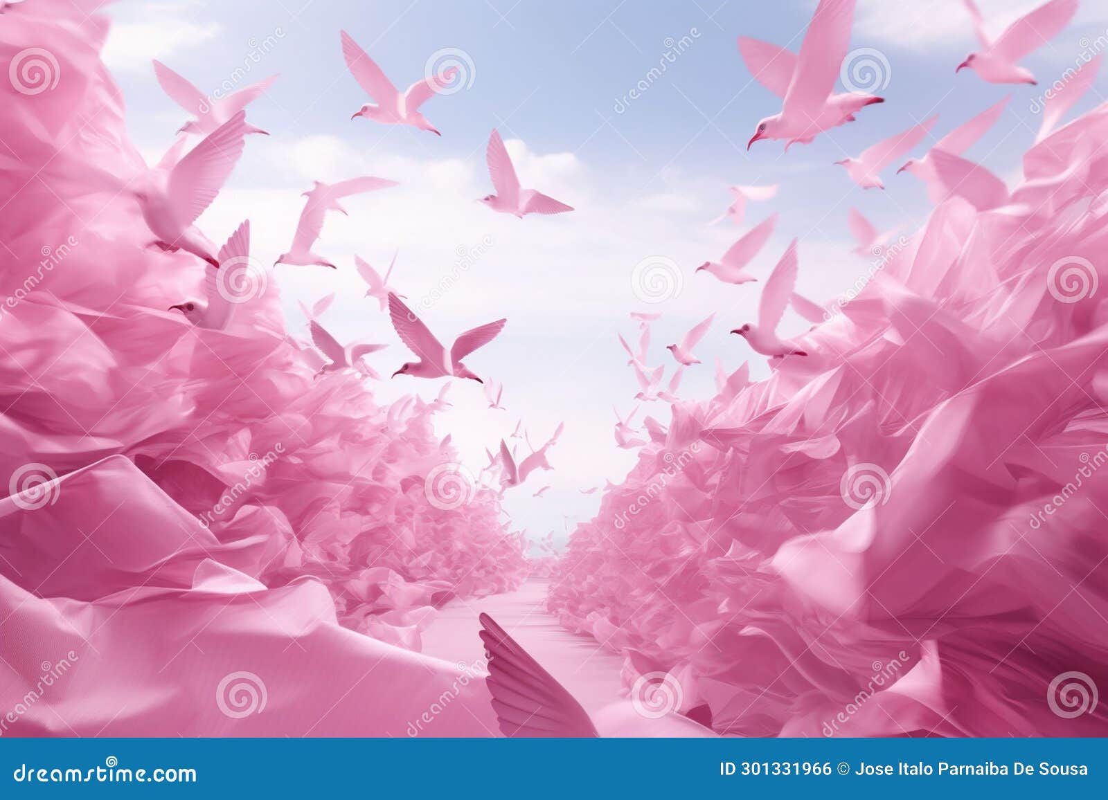 Pink Flight Time Icon Isolated On Blue Background. Minimalism Concept ...