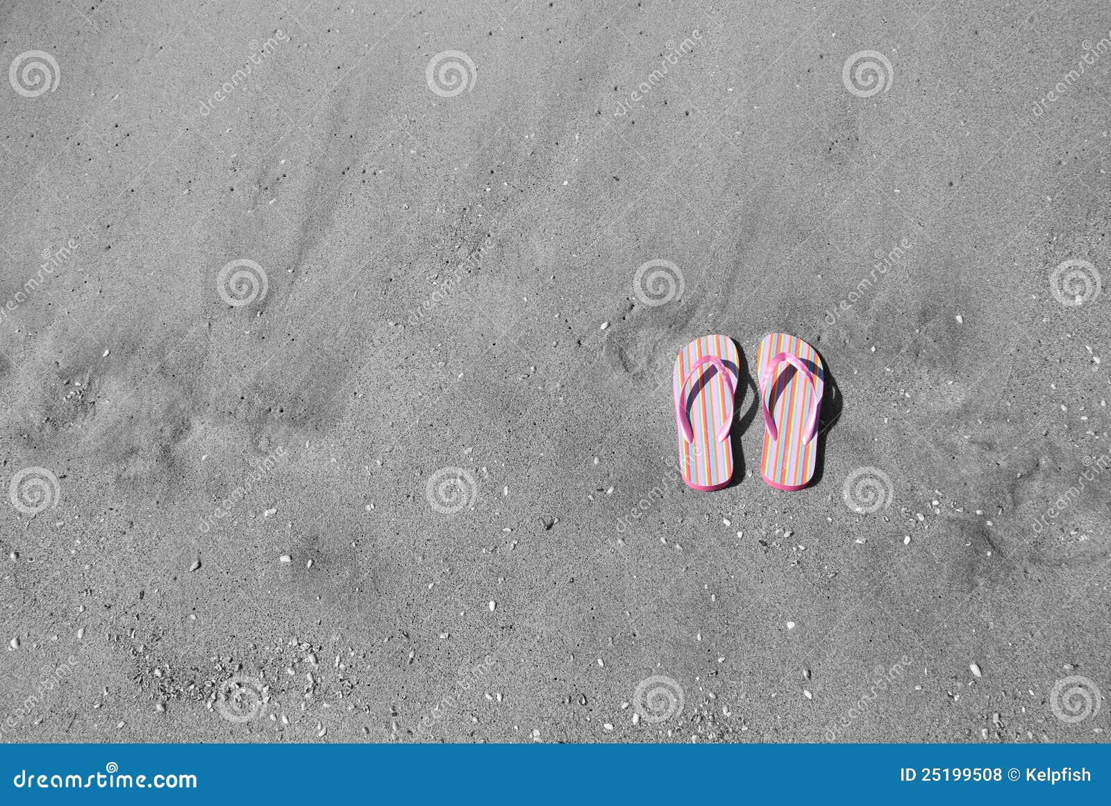 Pink Flip Flops in the Sand Stock Photo - Image of relax, flip: 25199508