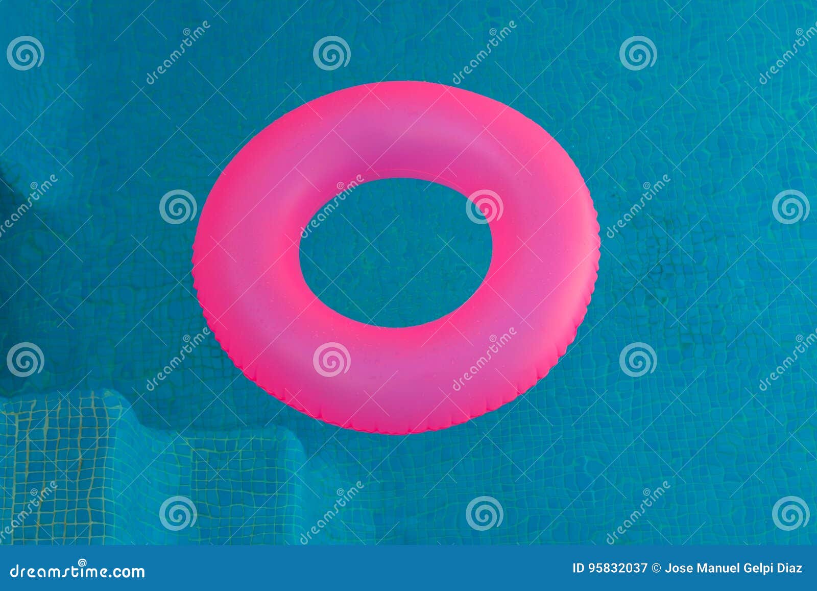 Pink Float on a Pool with Crystal Clear Water Stock Image - Image of ...