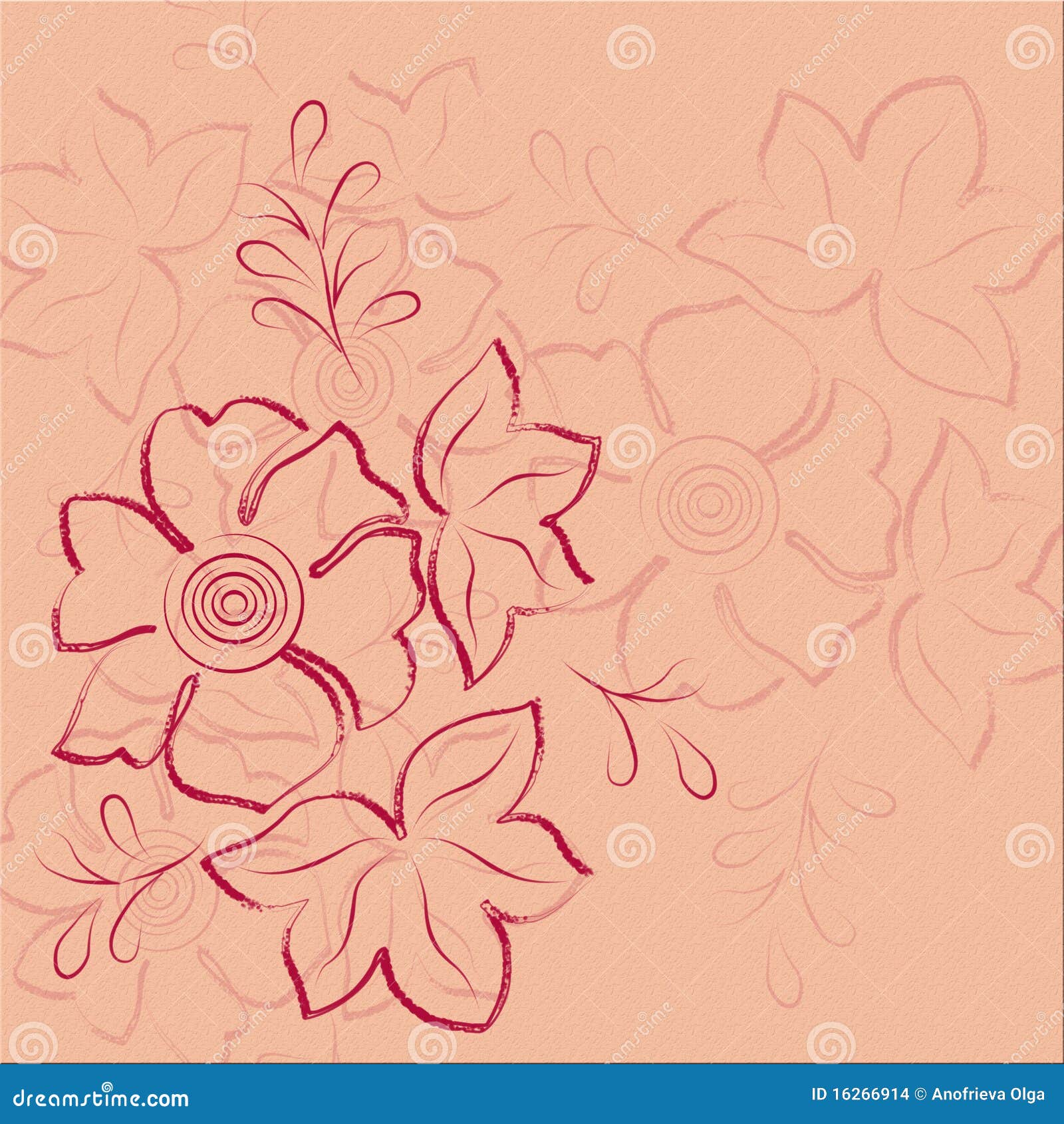 Pink Floral Abstract Background Stock Illustration - Illustration of ...