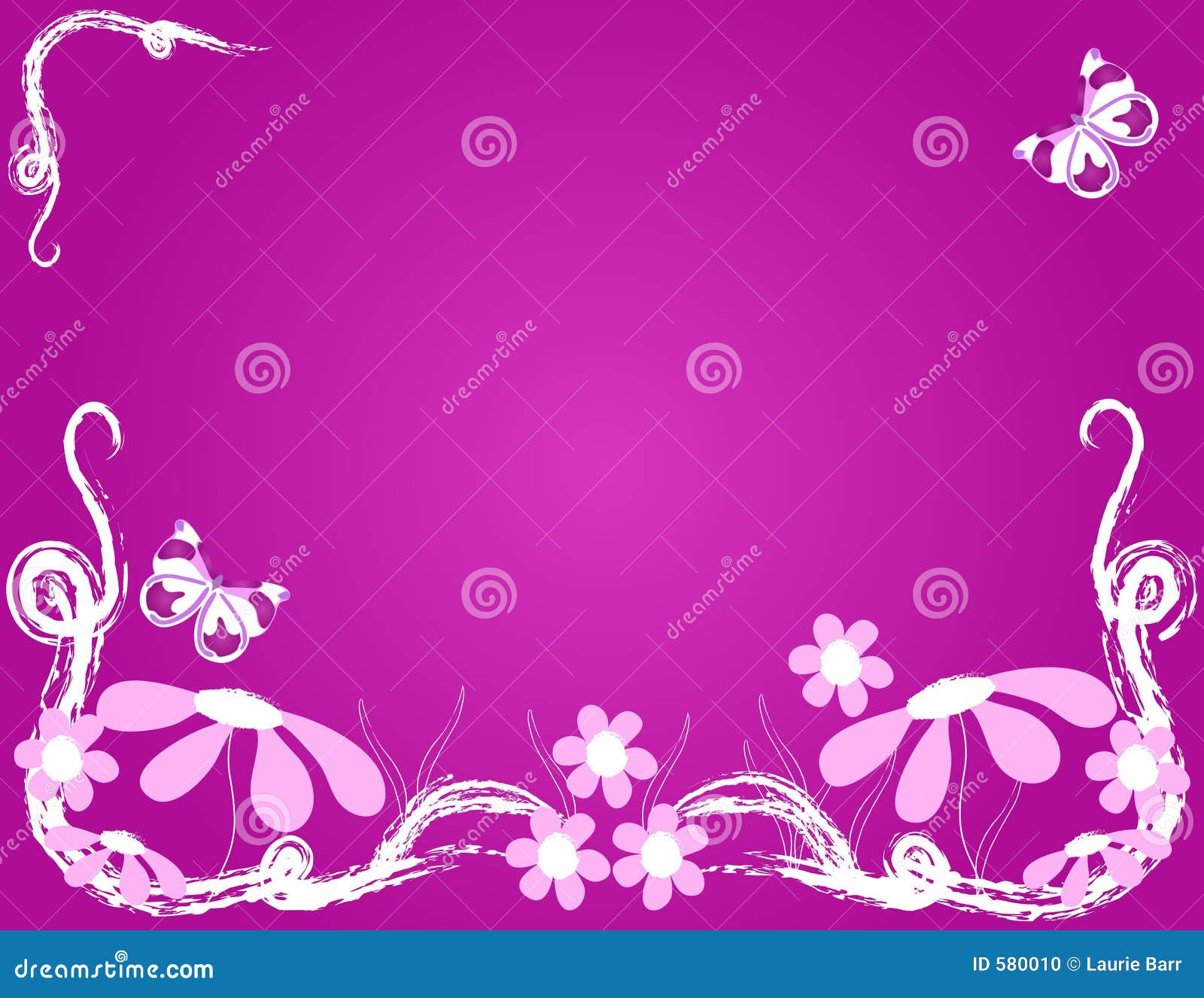 Pink Floral Background stock illustration. Illustration of frame - 580010