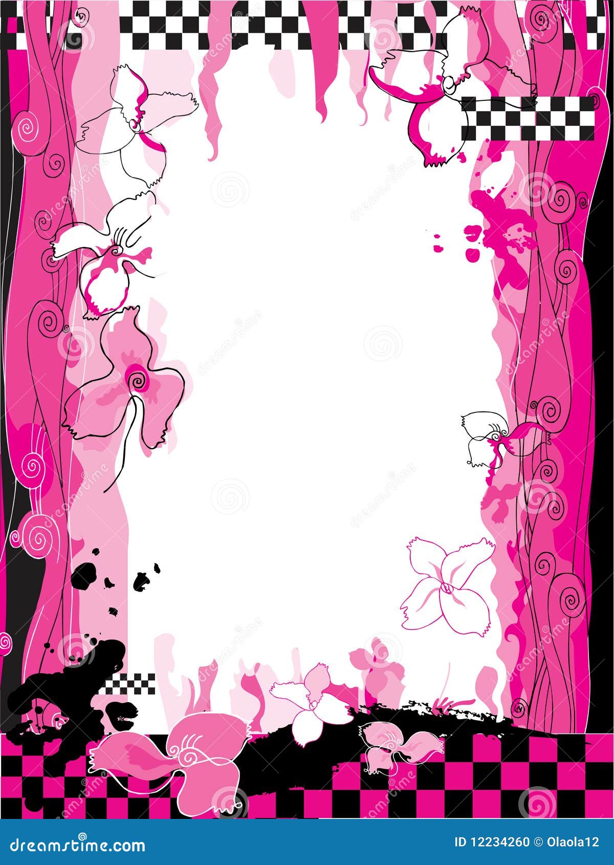 Checkerboard Pattern, Rectangle Frame, Checkered Pattern Frame Vector ...