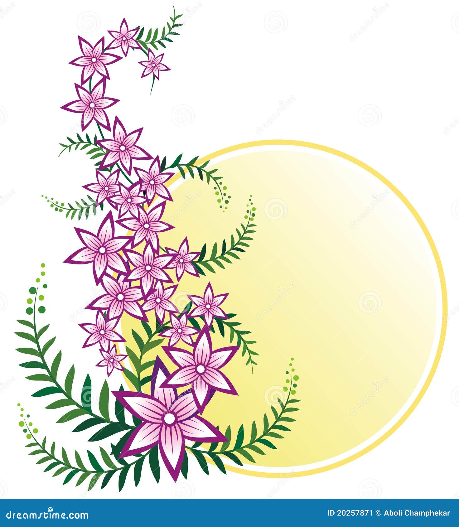 Pink Floral Creeper Design With Space For Messages Stock Photo ...