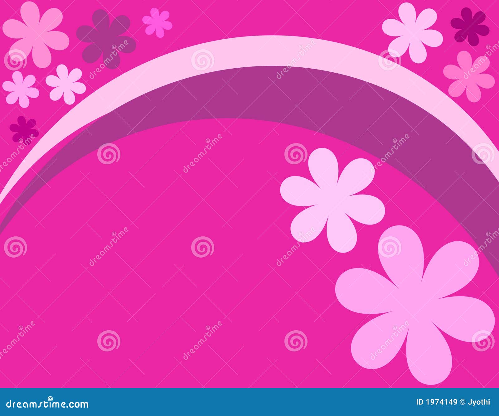 Pink floral design stock illustration. Illustration of floral - 1974149