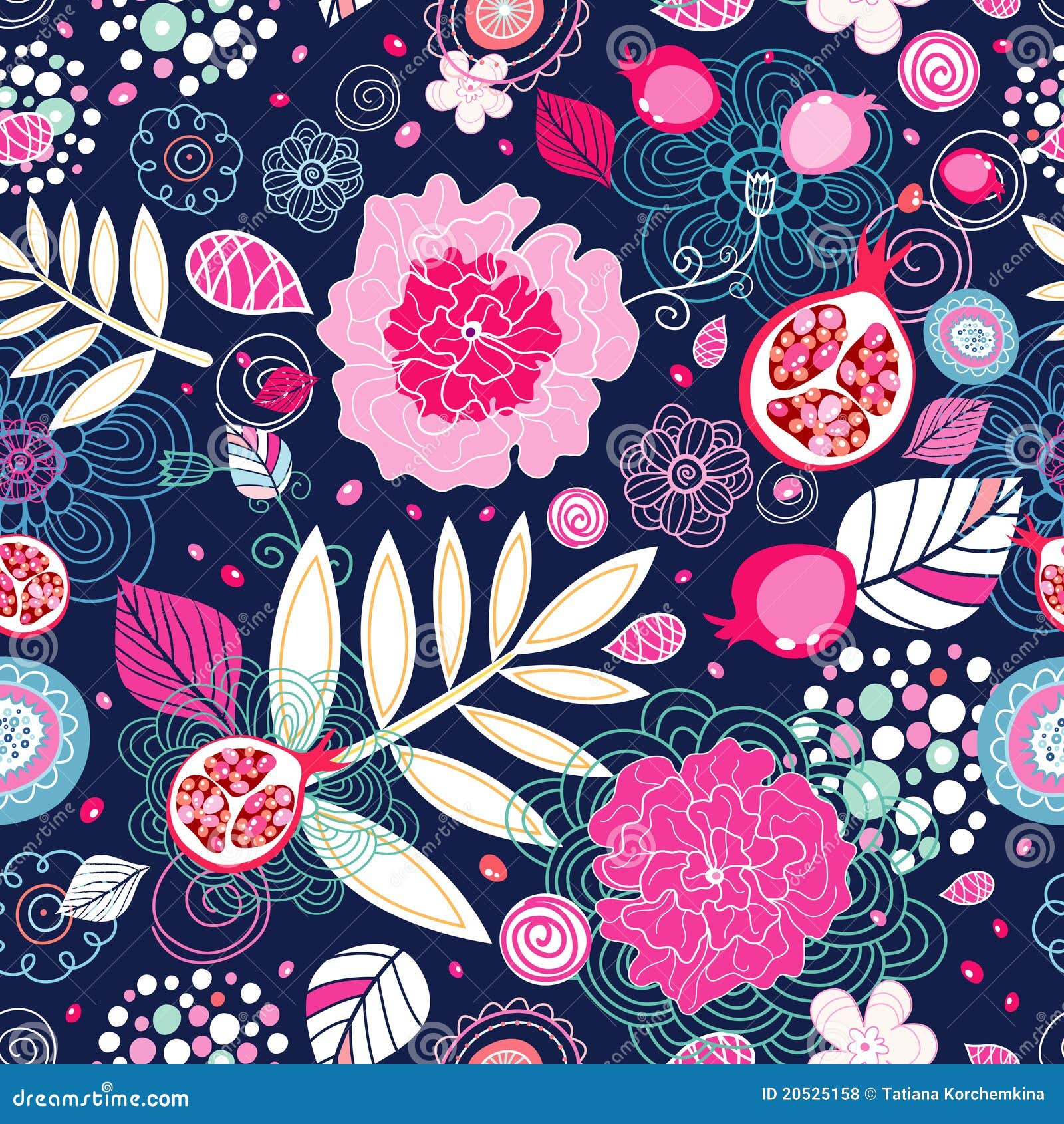 Pink floral design stock vector. Illustration of isolated - 20525158