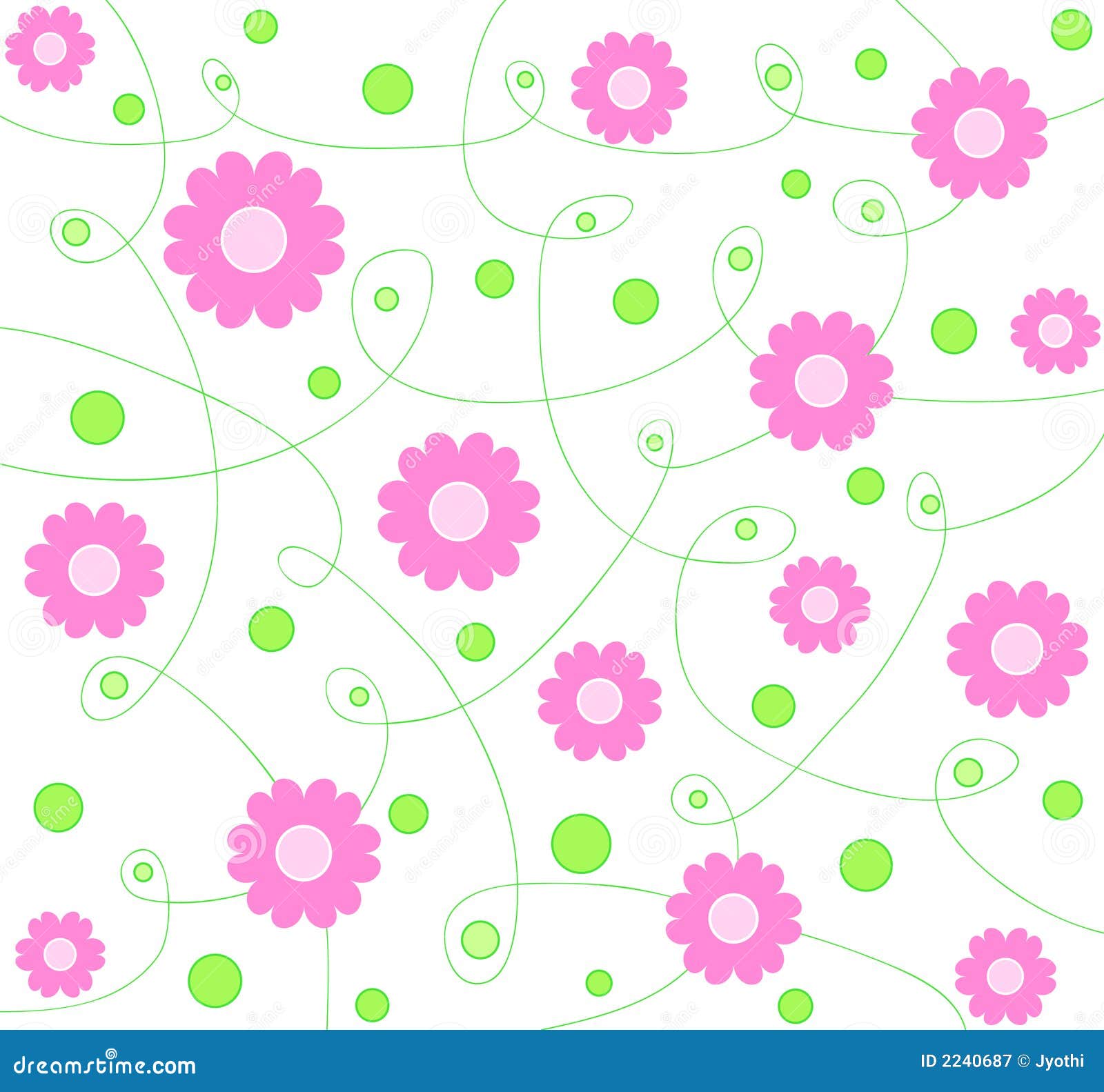 Pink floral design stock illustration. Illustration of curves - 2240687