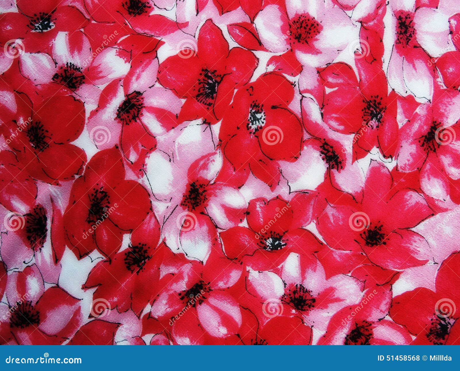 Pink floral fabric texture stock photo. Image of style - 51458568