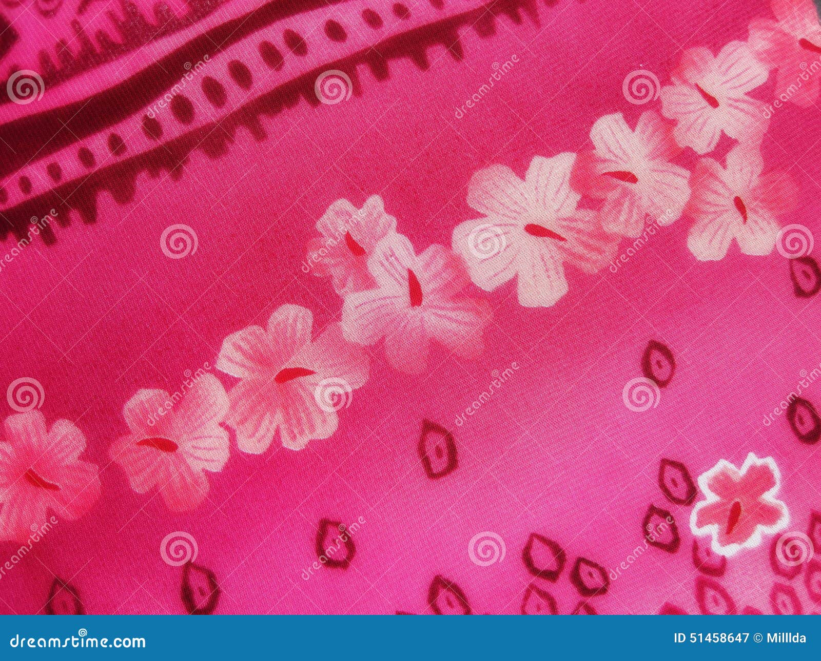 Pink floral fabric texture stock image. Image of textile - 51458647