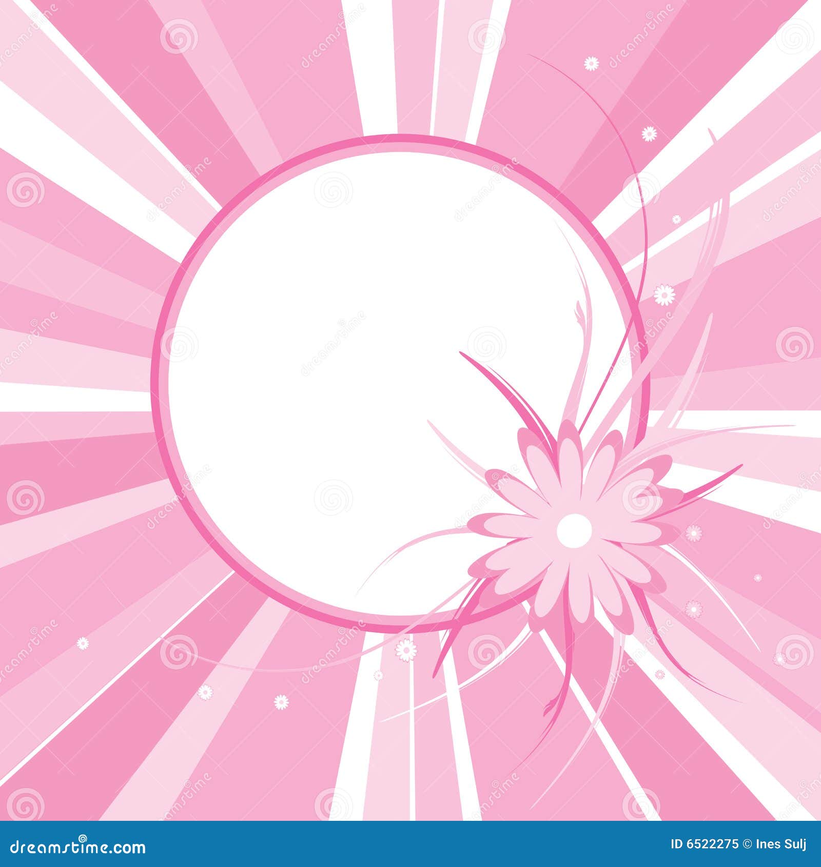 Pink floral frame stock vector. Illustration of drawing - 6522275