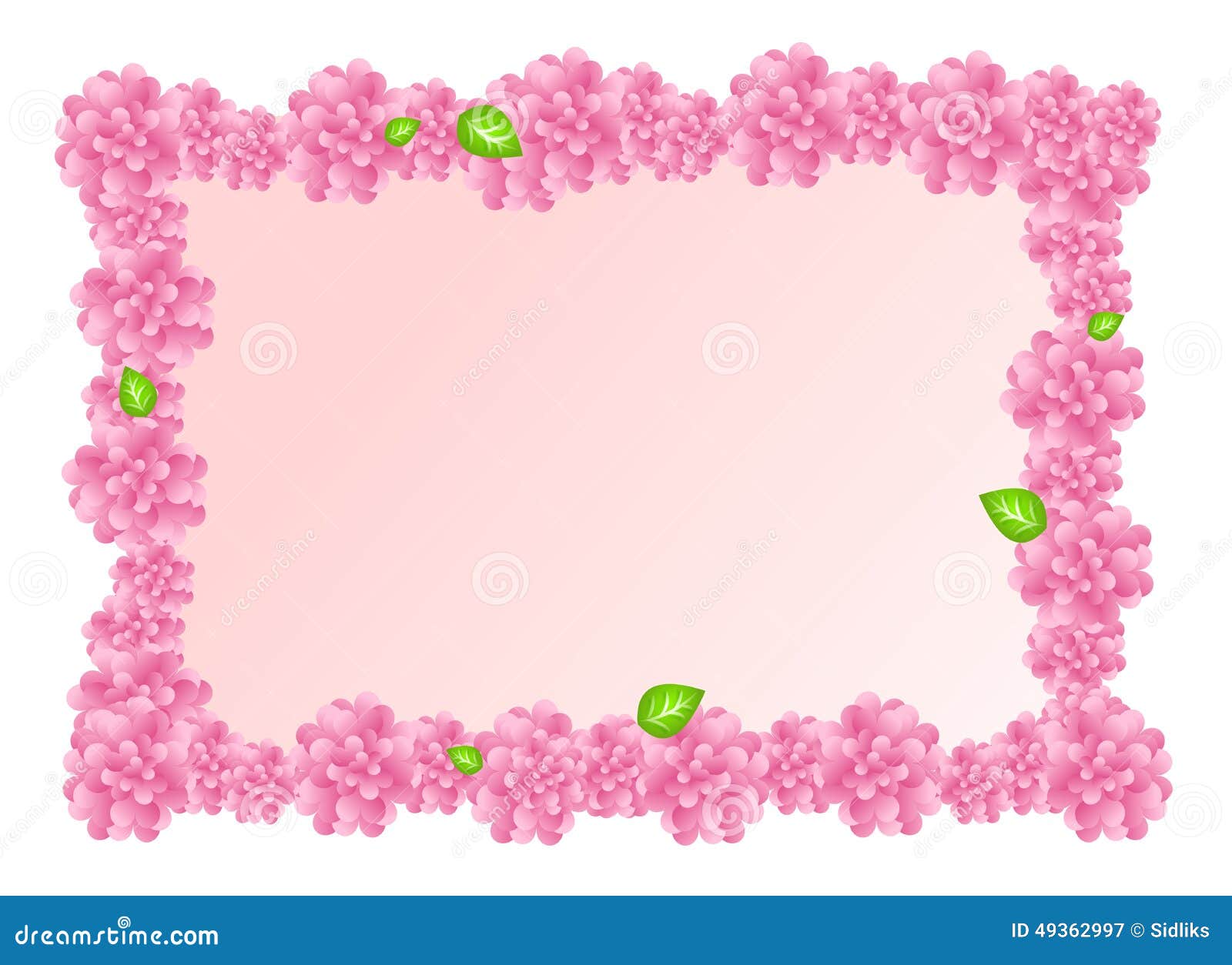 Pink floral frame stock illustration. Illustration of flower - 49362997