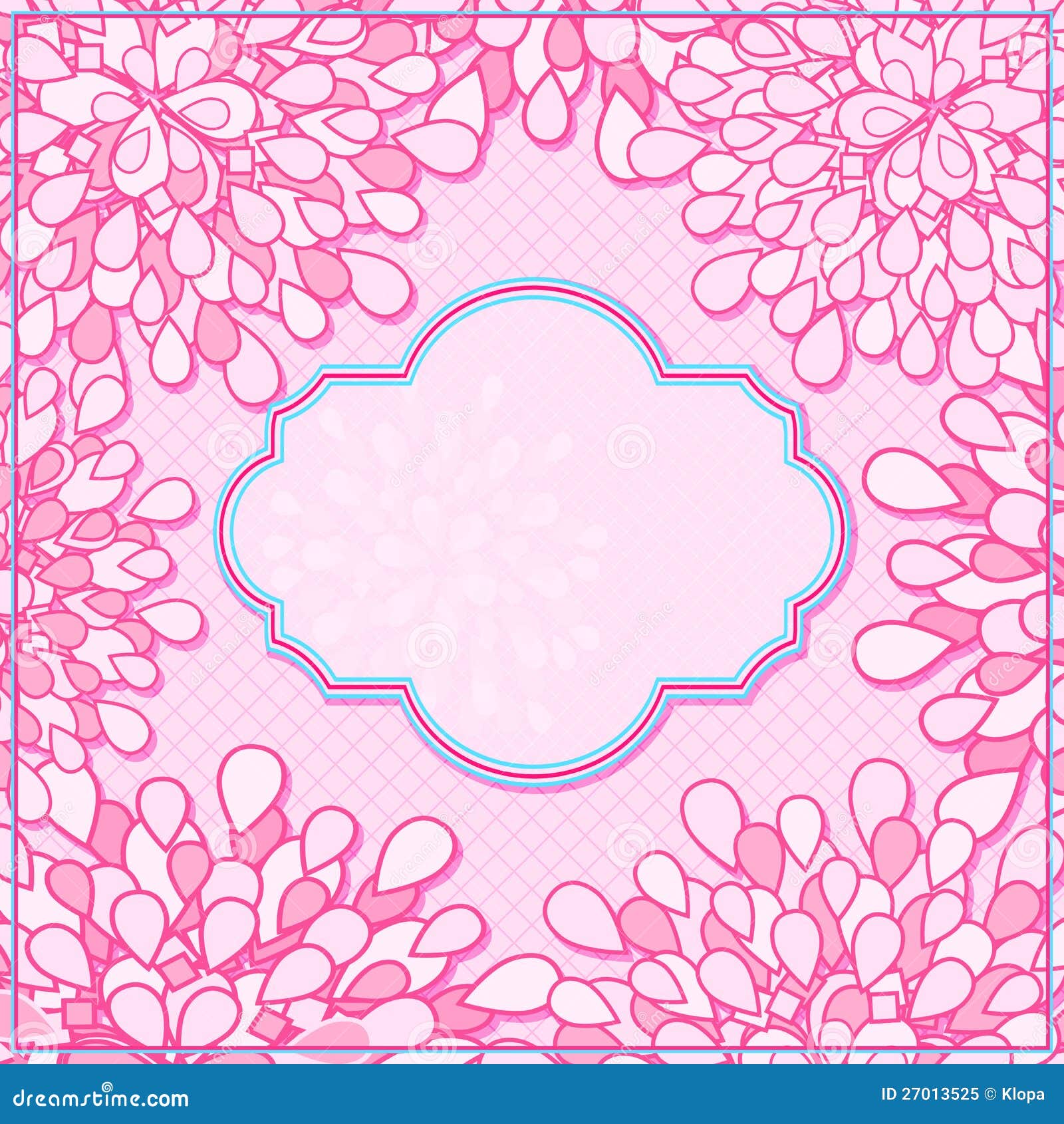 Pink Floral Invitation Card Stock Vector - Illustration of color ...