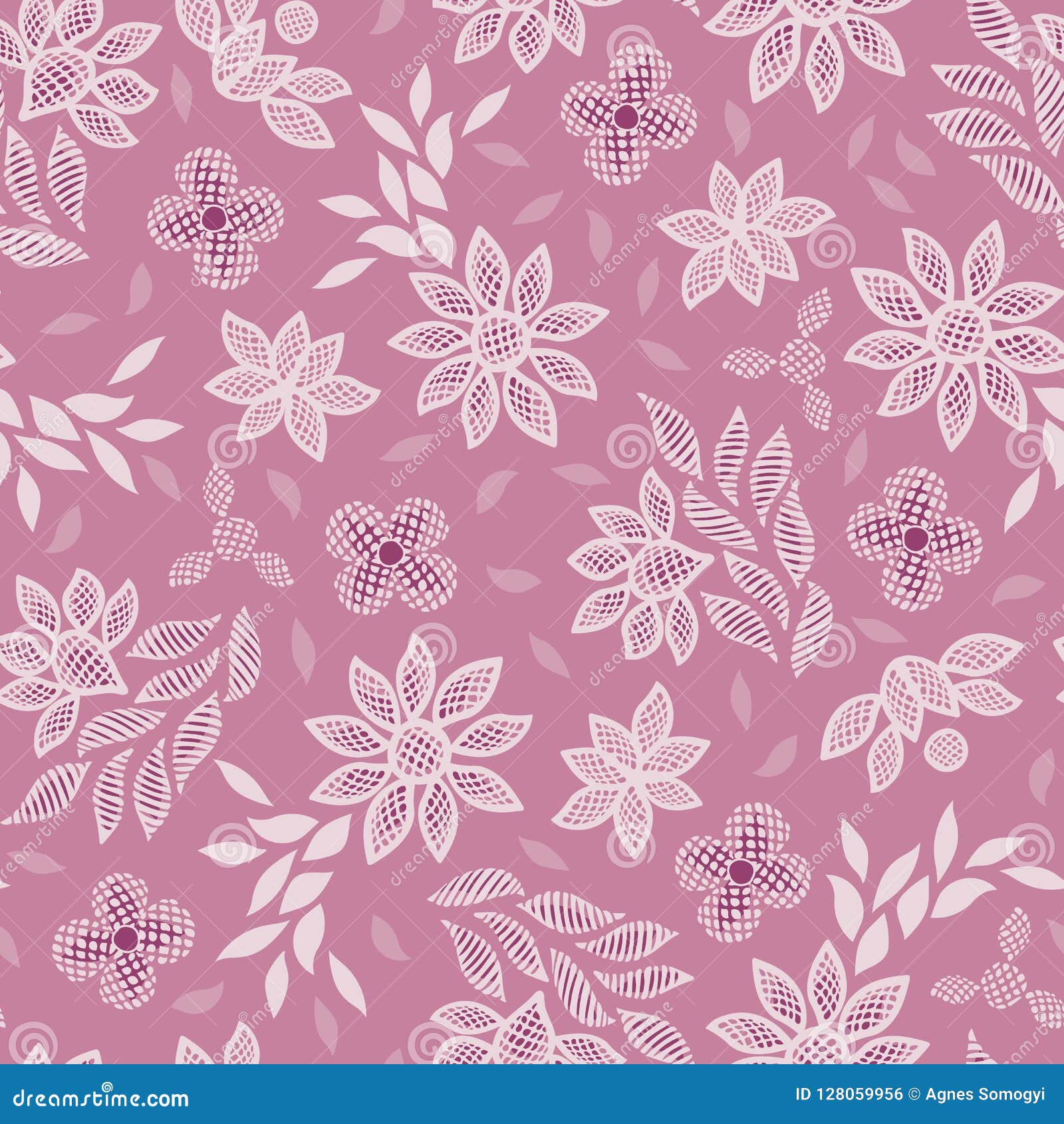 Pink Floral Lace Embroidery Seamless Vector Pattern Background Stock ...
